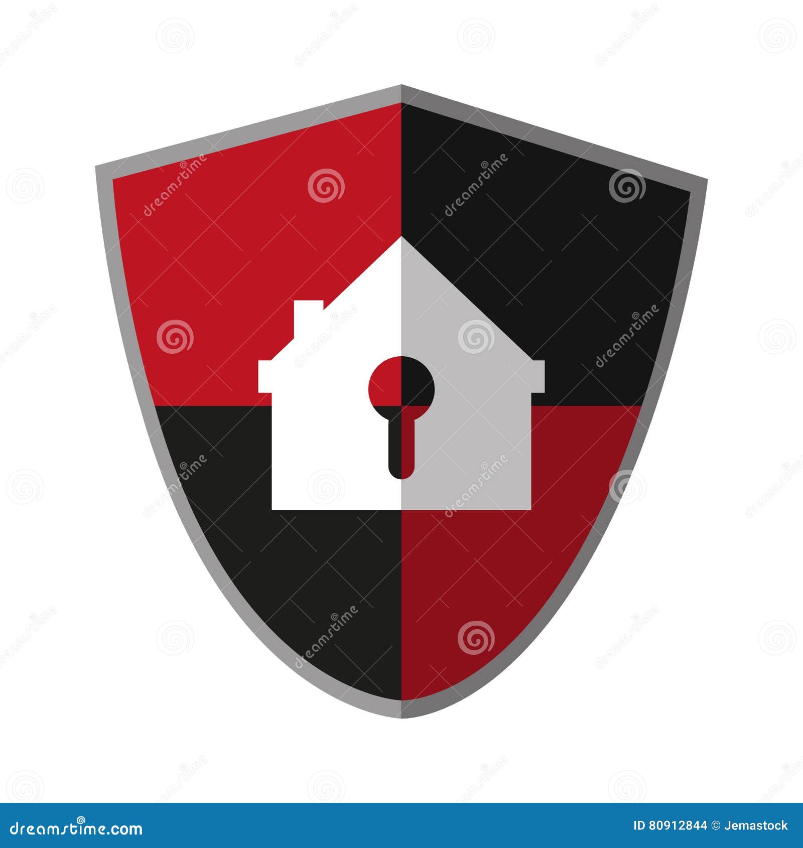 Isolated House Inside Shield Design Stock Vector - Illustration of ...