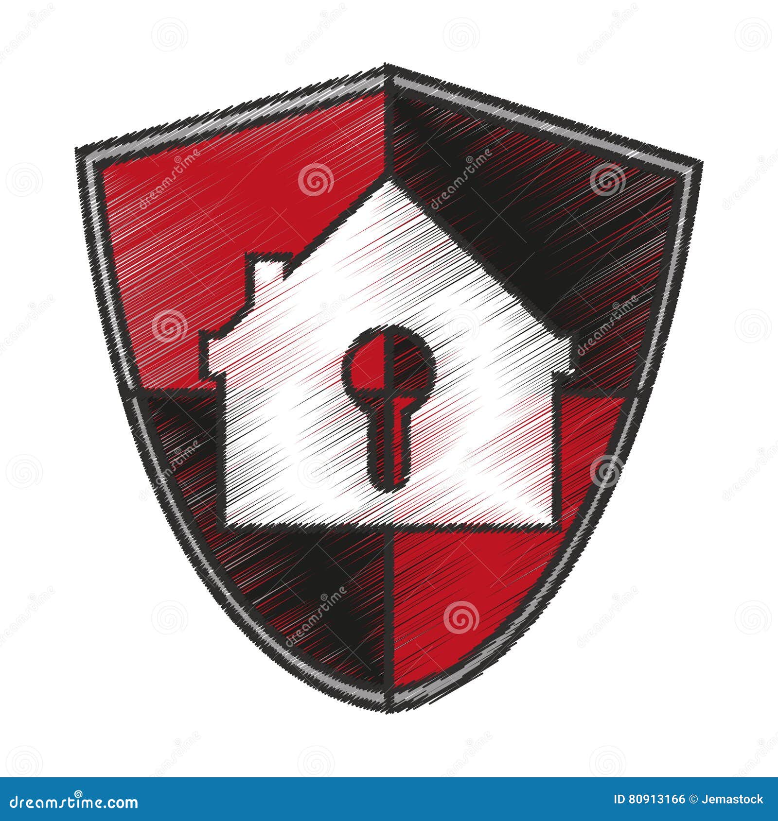 Isolated House Inside Shield Design Stock Vector - Illustration of ...