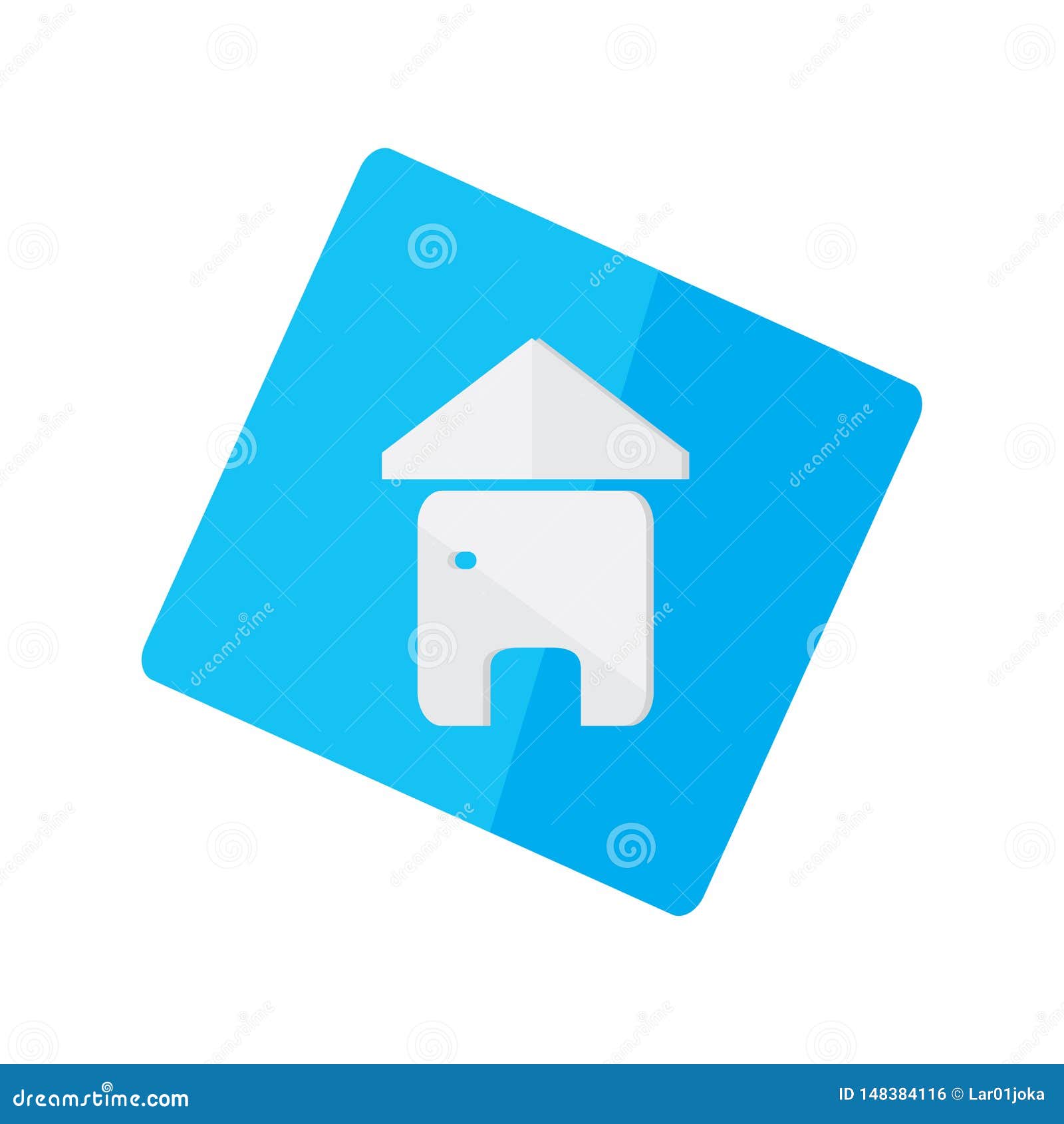 Isolated House Symbol on a Sticker Stock Vector - Illustration of ...