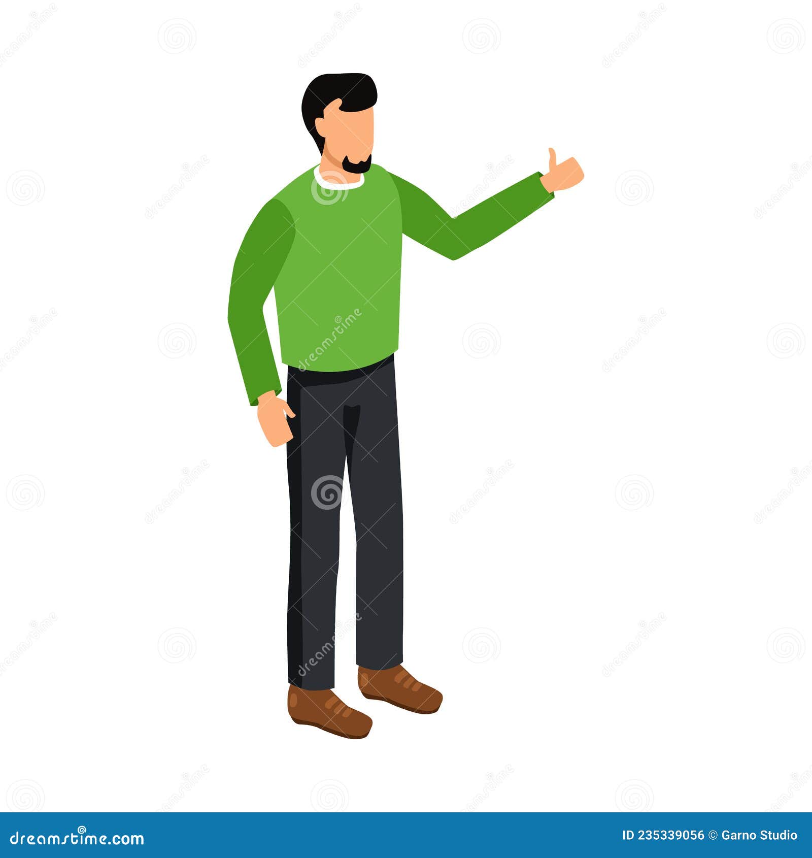 Isolated Human Figure. Man Standing Design Stock Vector - Illustration ...