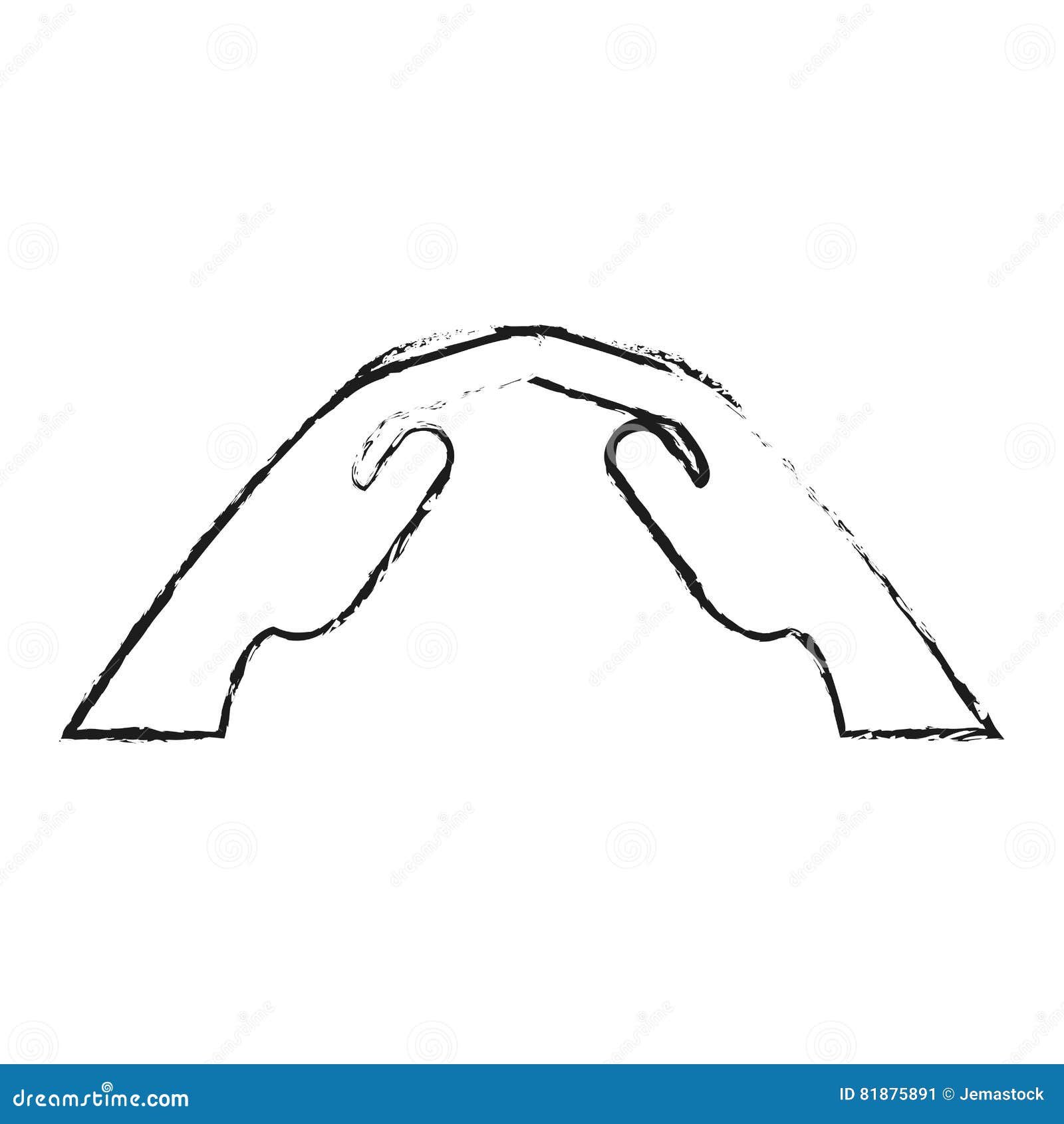 Isolated human hand design stock vector. Illustration of human - 81875891