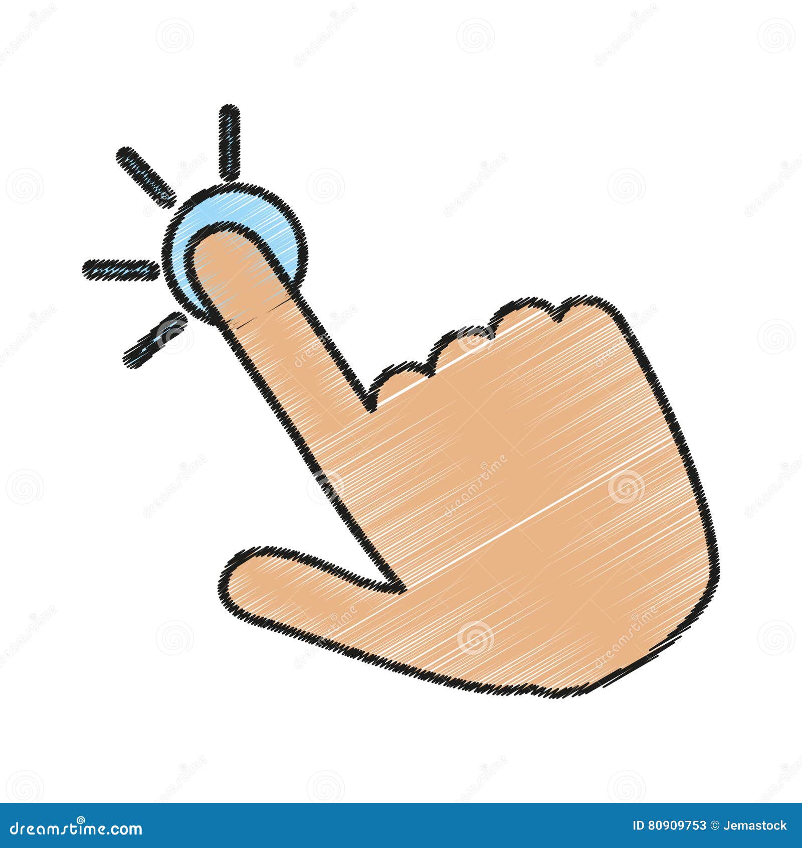 Isolated Human Hand Touch Design Stock Vector - Illustration of holding ...