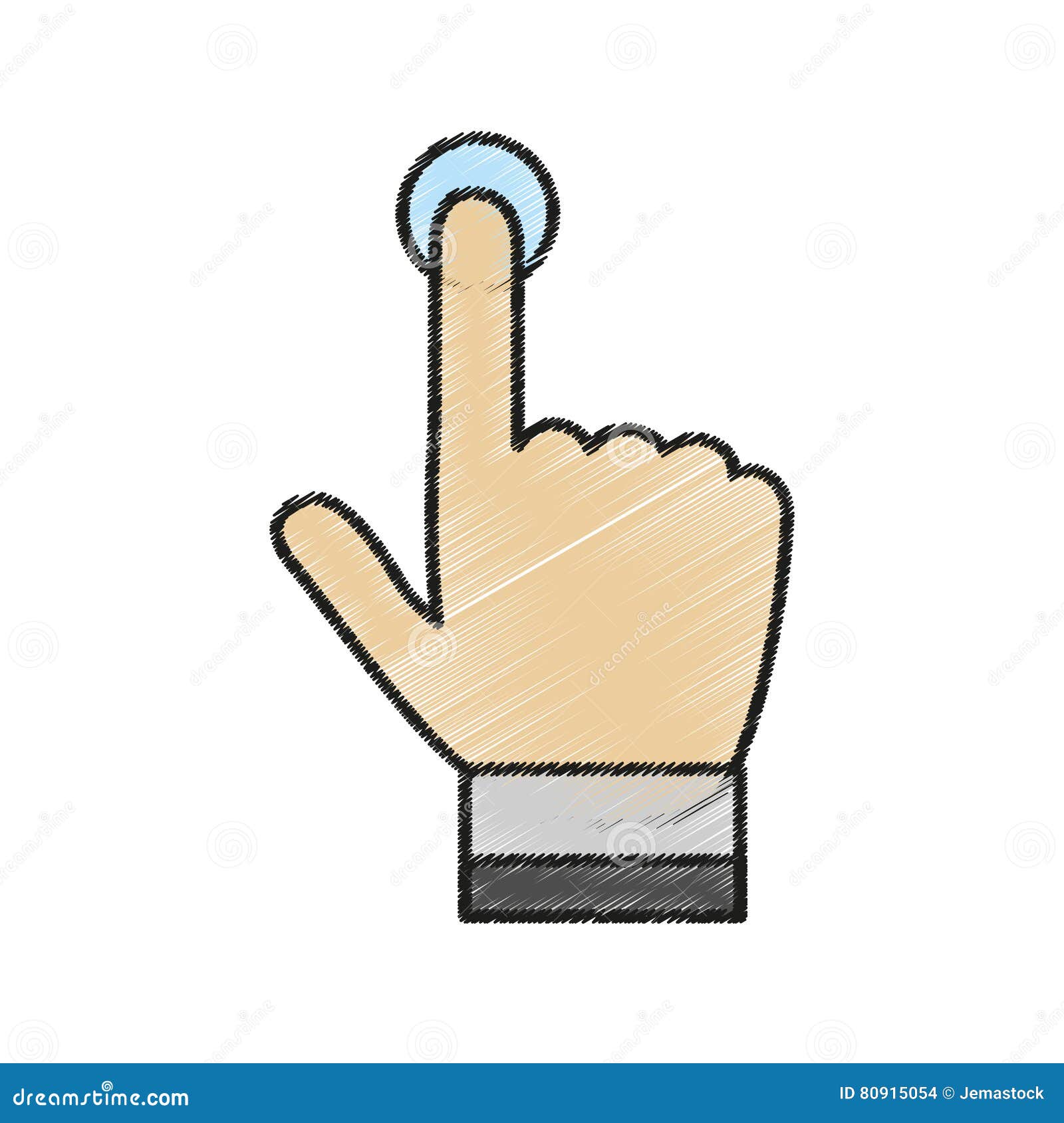 Isolated Human Hand Touch Design Stock Vector - Illustration of human ...
