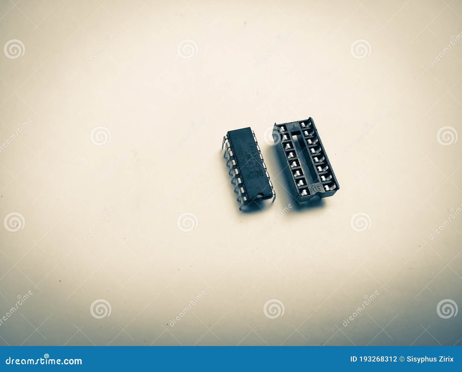 Isolated IC Chip and Socket Stock Photo - Image of light, blue: 193268312