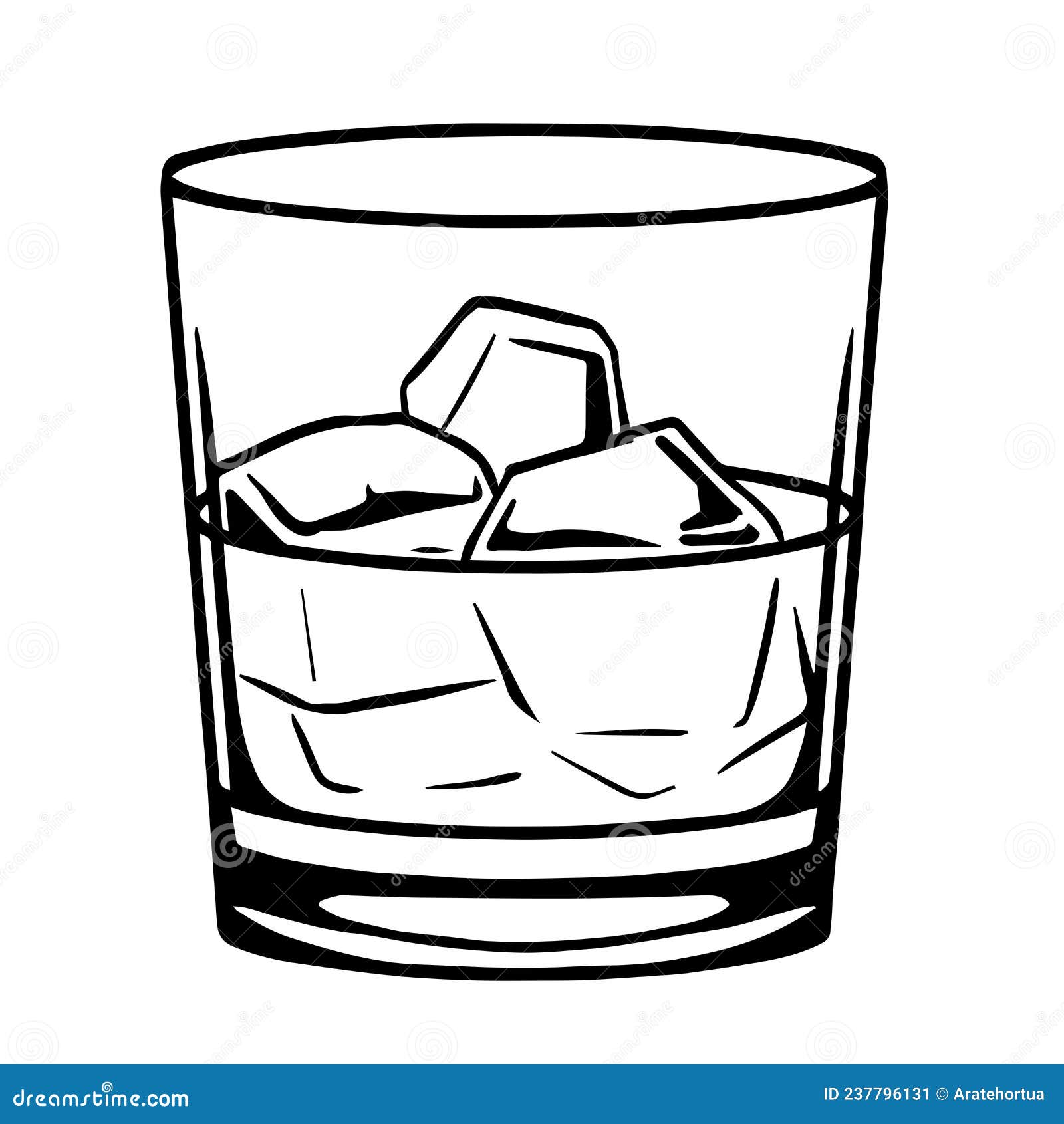 Isolated Ice Cocktail Draw Illustration Vector Stock Vector ...
