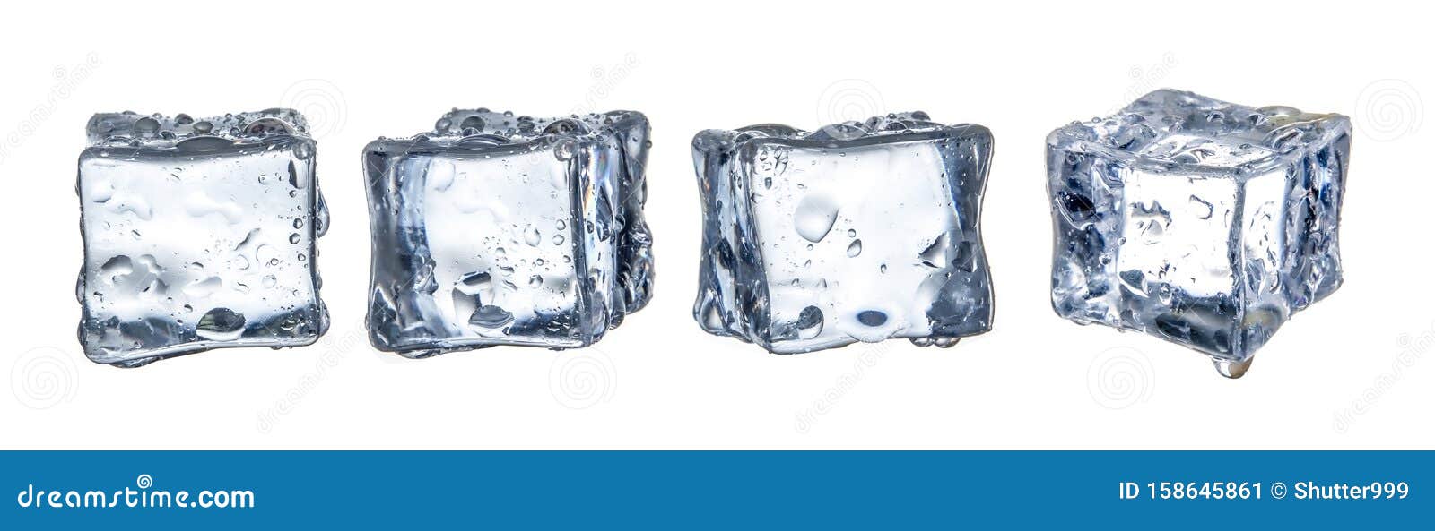 Isolated ice cube, cold stock image. Image of liquid - 158645861