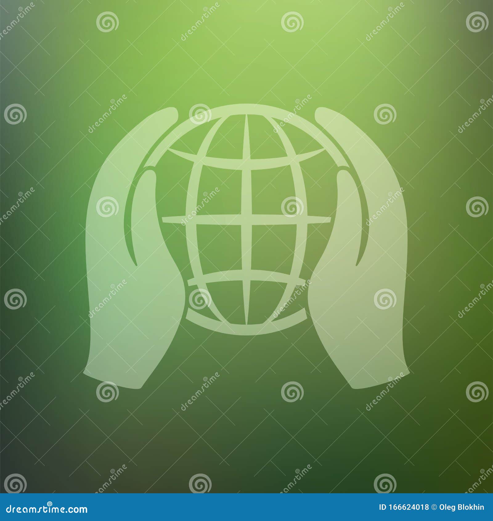 Isolated Icon of Human Hands Holding Earth, Save Earth Concept Vector ...