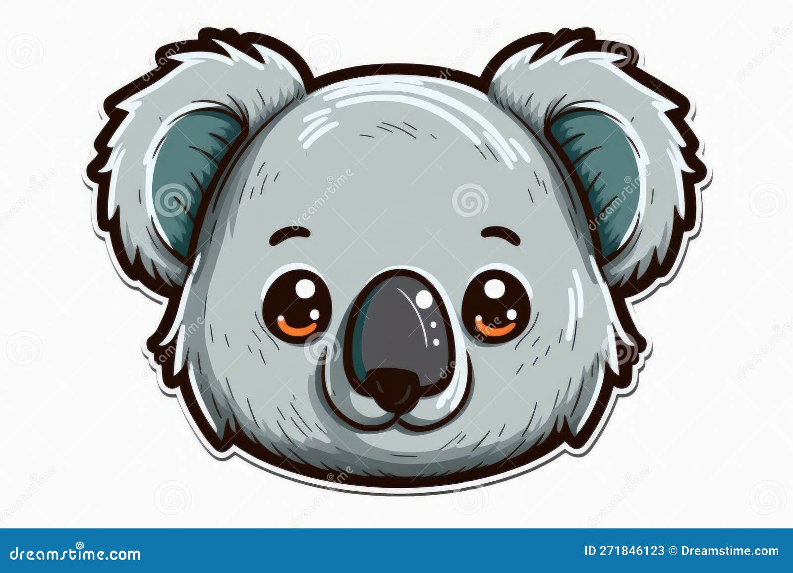 Isolated Illustration Artwork of a Cute Koala Face Stock Illustration ...