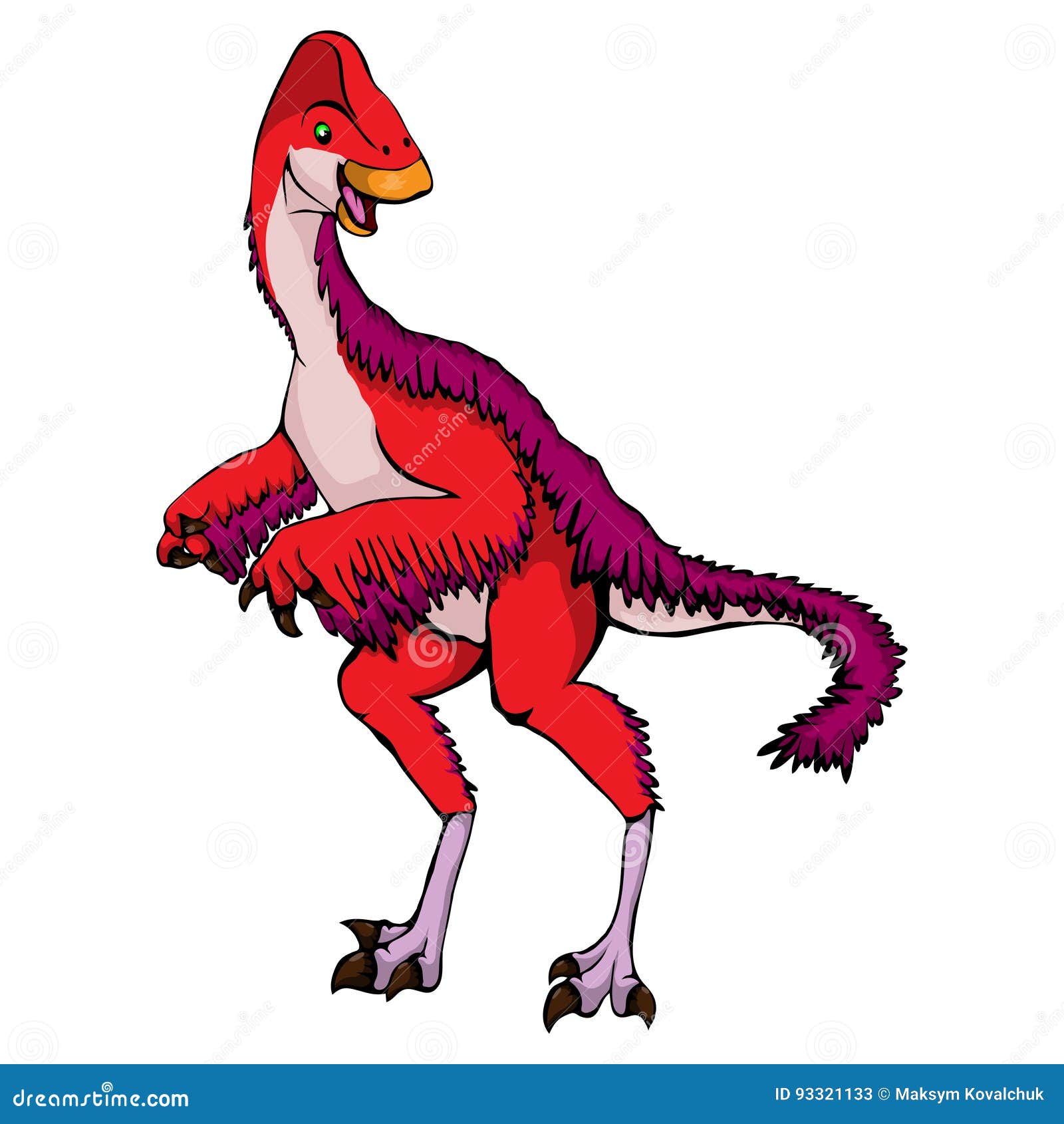 Anzu Wylie On The Background Of A Waterfall. Cartoon Vector ...