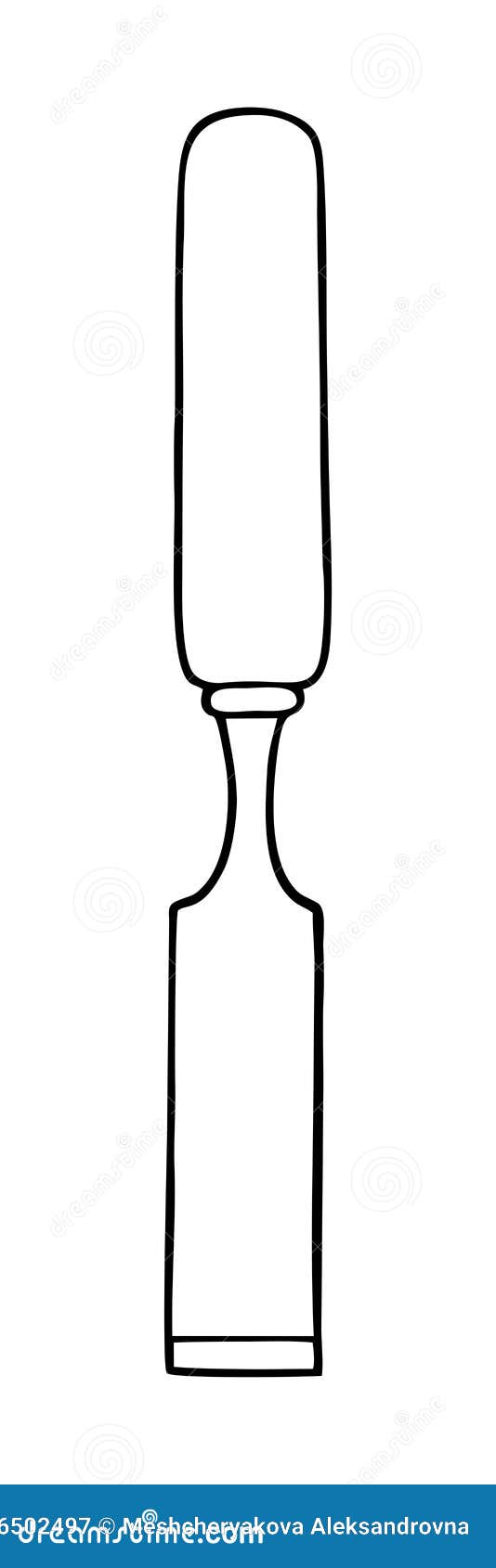 ISOLATED ILLUSTRATION of a CHISEL on a WHITE BACKGROUND Stock Vector ...