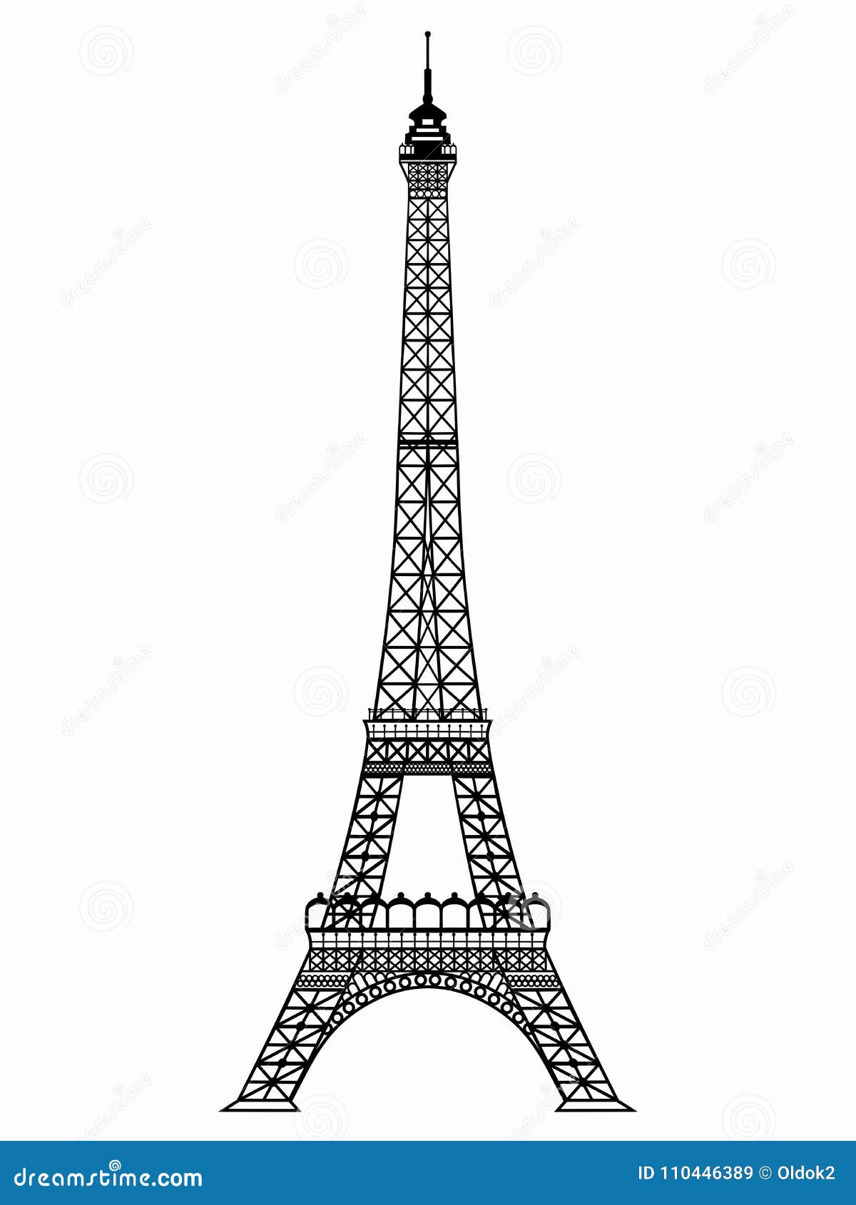 Eiffel Tower Vector Drawing
