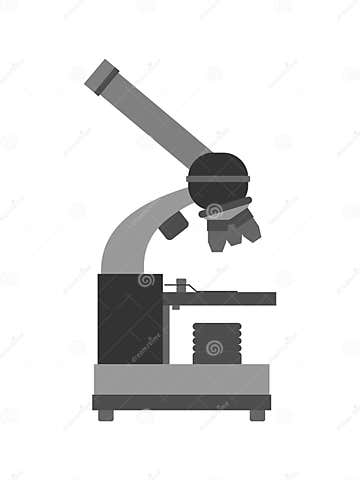 ISOLATED ILLUSTRATION of a MICROSCOPE on a WHITE BACKGROUND Stock ...