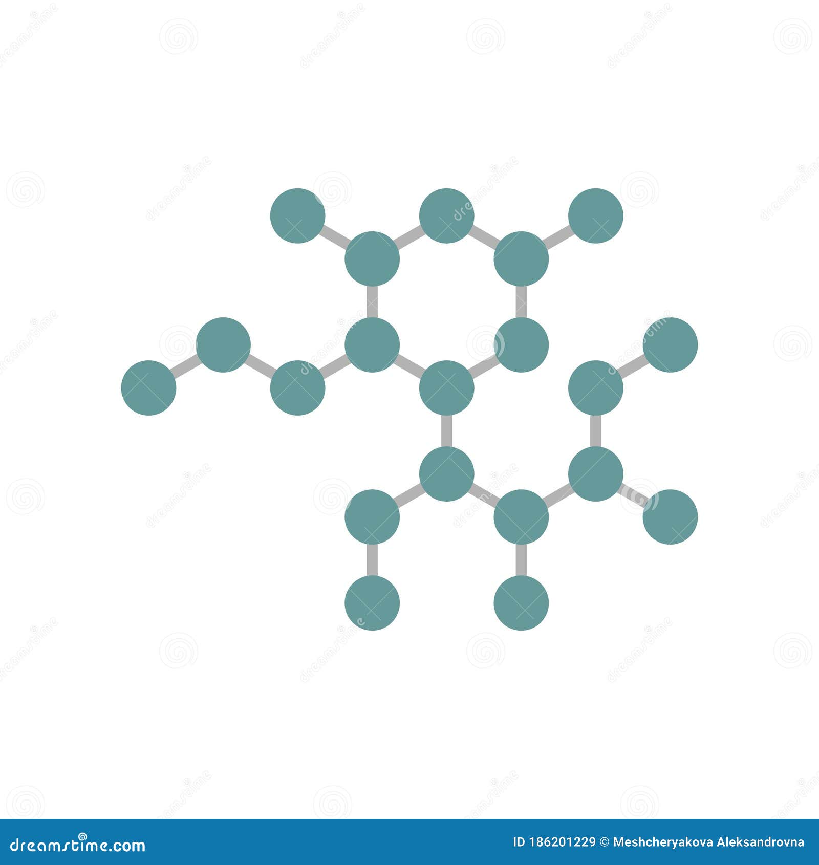 ISOLATED ILLUSTRATION of a MOLECULE on a WHITE BACKGROUND Stock Vector ...