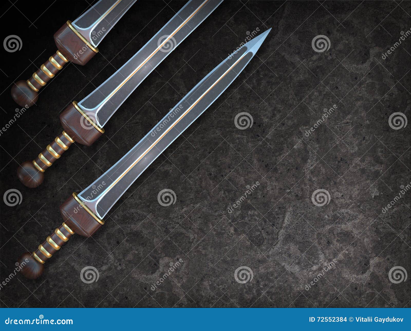 Isolated Illustration of a Roman Gladius Short Sword Stock Illustration ...