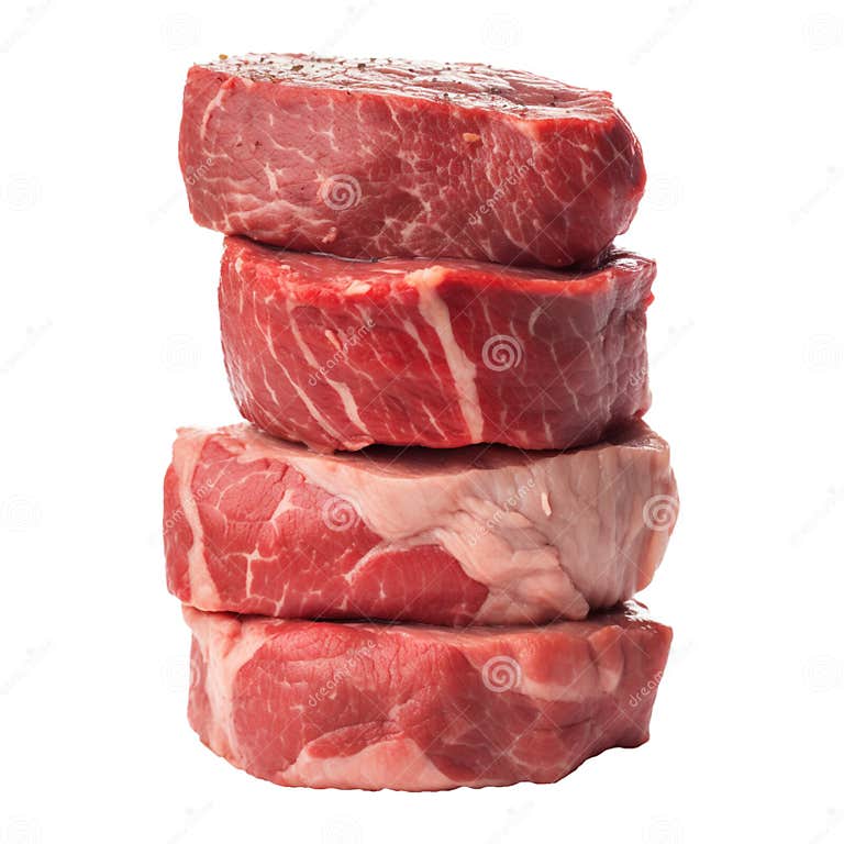 Isolated Illustration of Steak Stack. Generative AI Stock Illustration ...