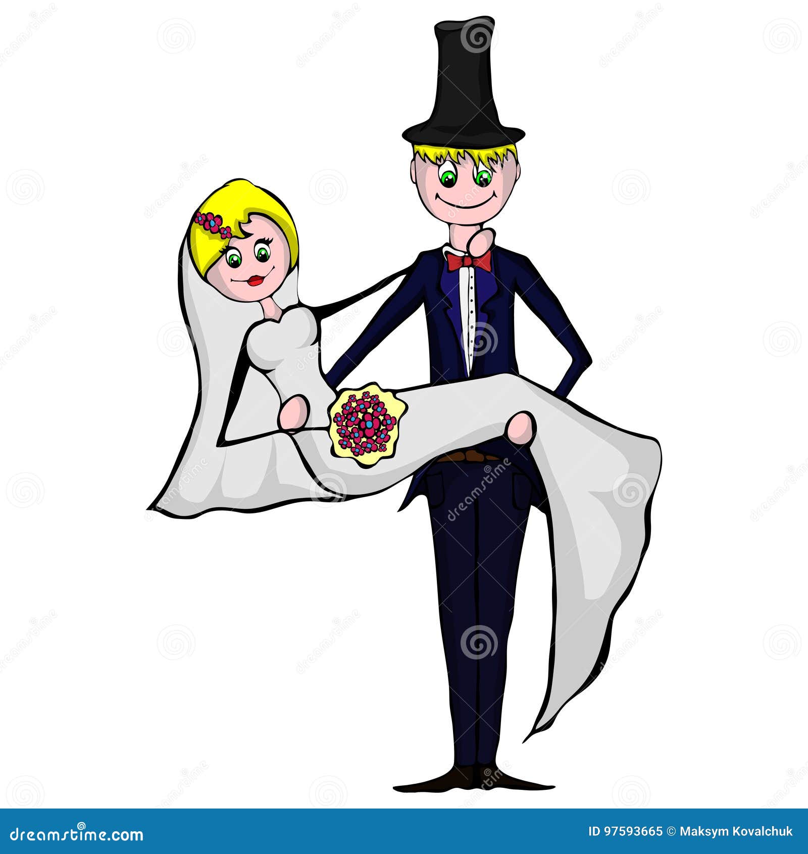 Isolated Illustration Of Suitors Cartoon Vector | CartoonDealer.com ...