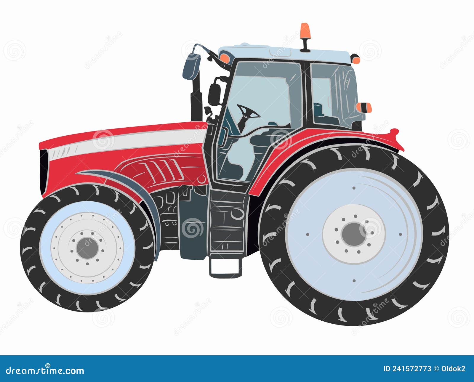 Isolated Illustration of Tractor, Vector Drawing Stock Vector ...