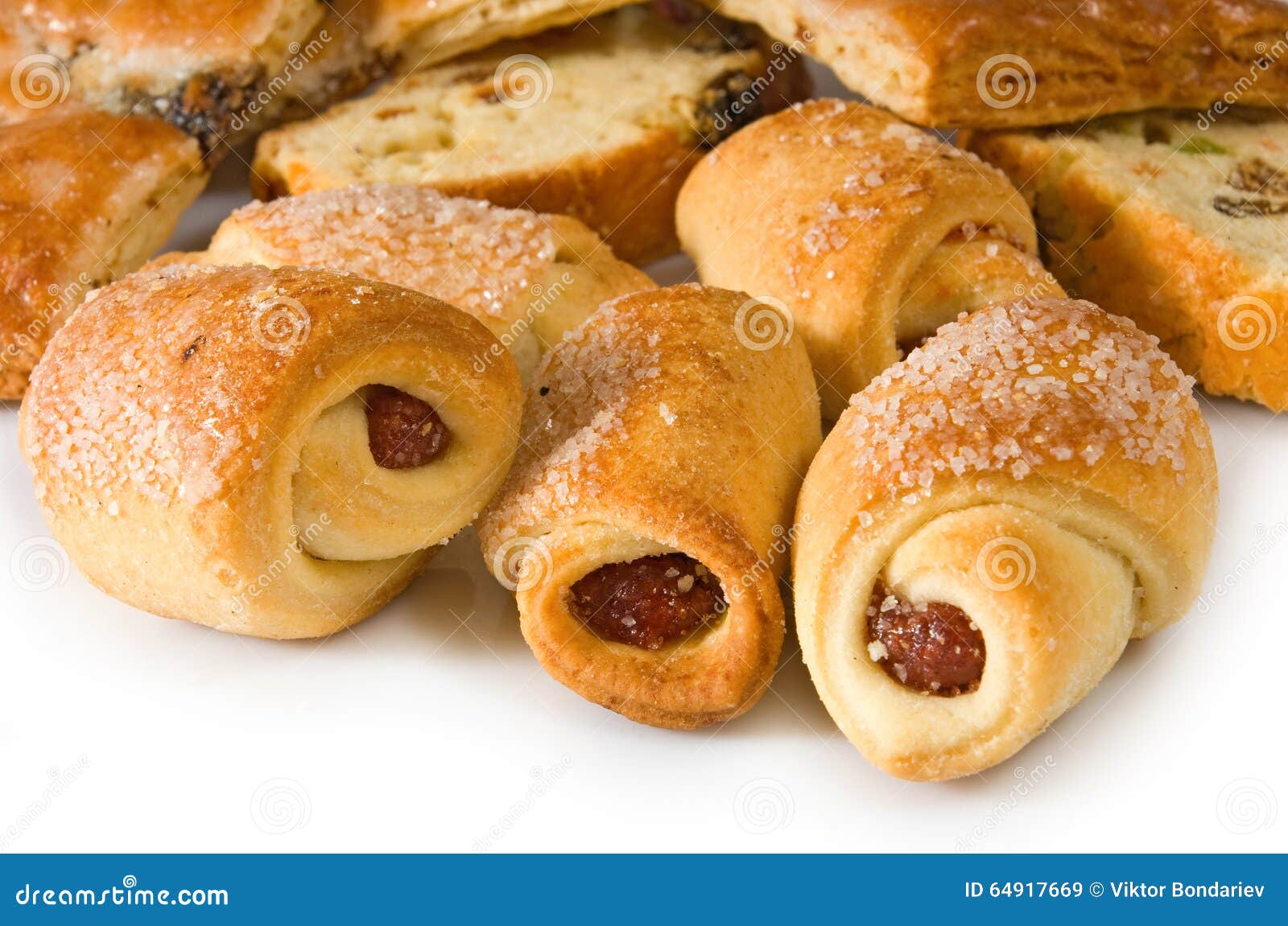 Isolated Image of Many Delicious Cookie Close-up Stock Image - Image of ...