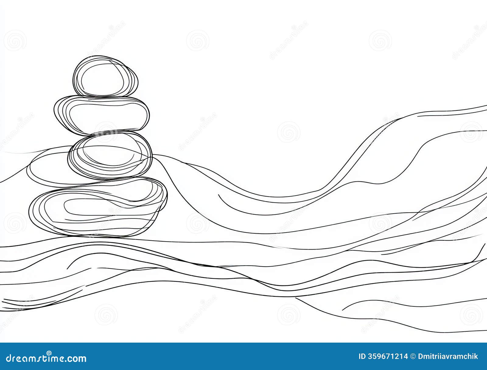 Isolated Image of a Modern Rock Balancing Line - with Transparent ...