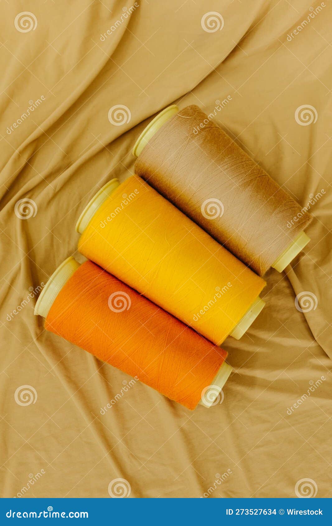 Isolated Image of an Orange Thread Spool Stock Photo - Image of twine ...