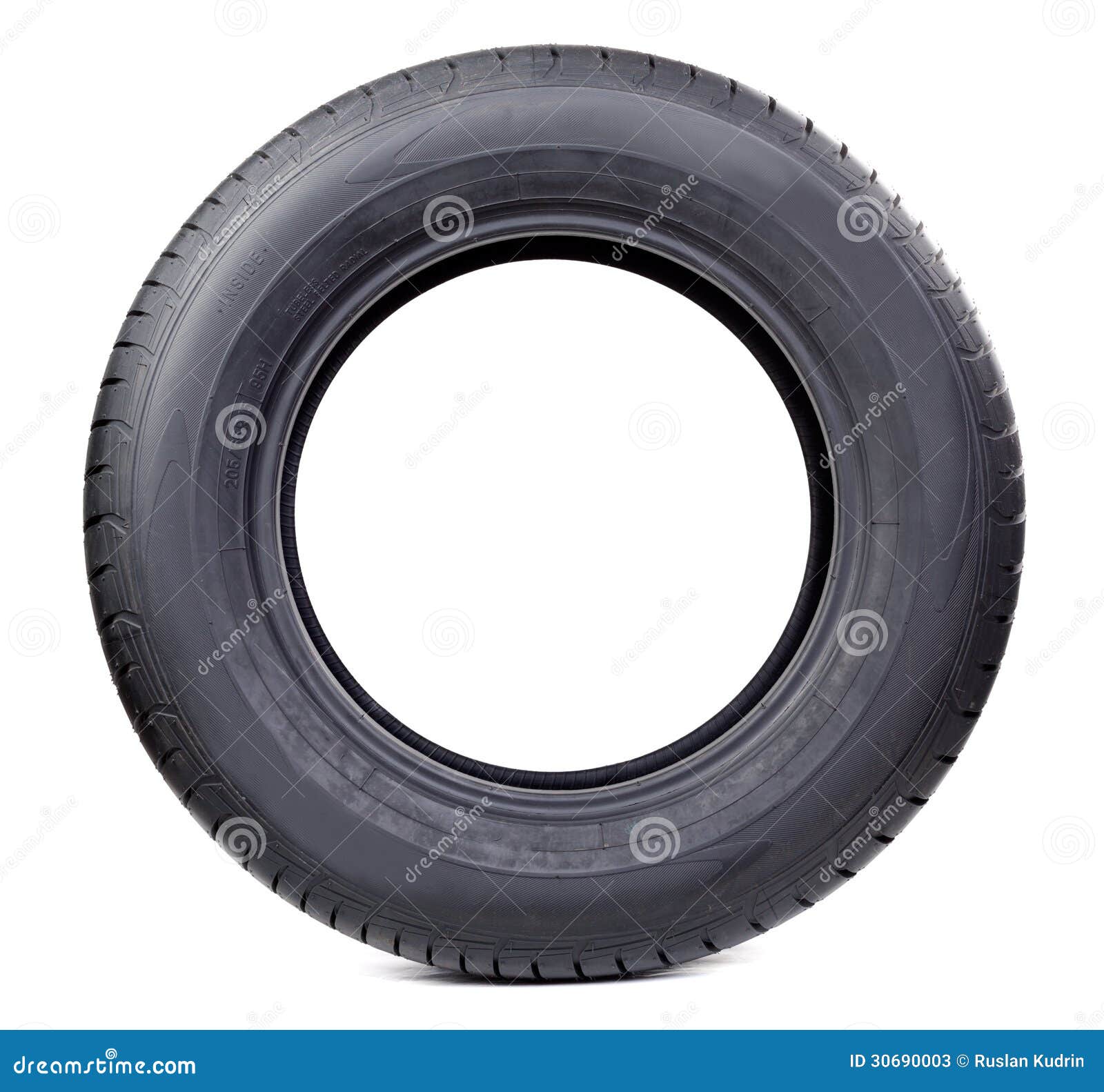 Isolated Image of Radial Tire Stock Image - Image of studio, closeup ...