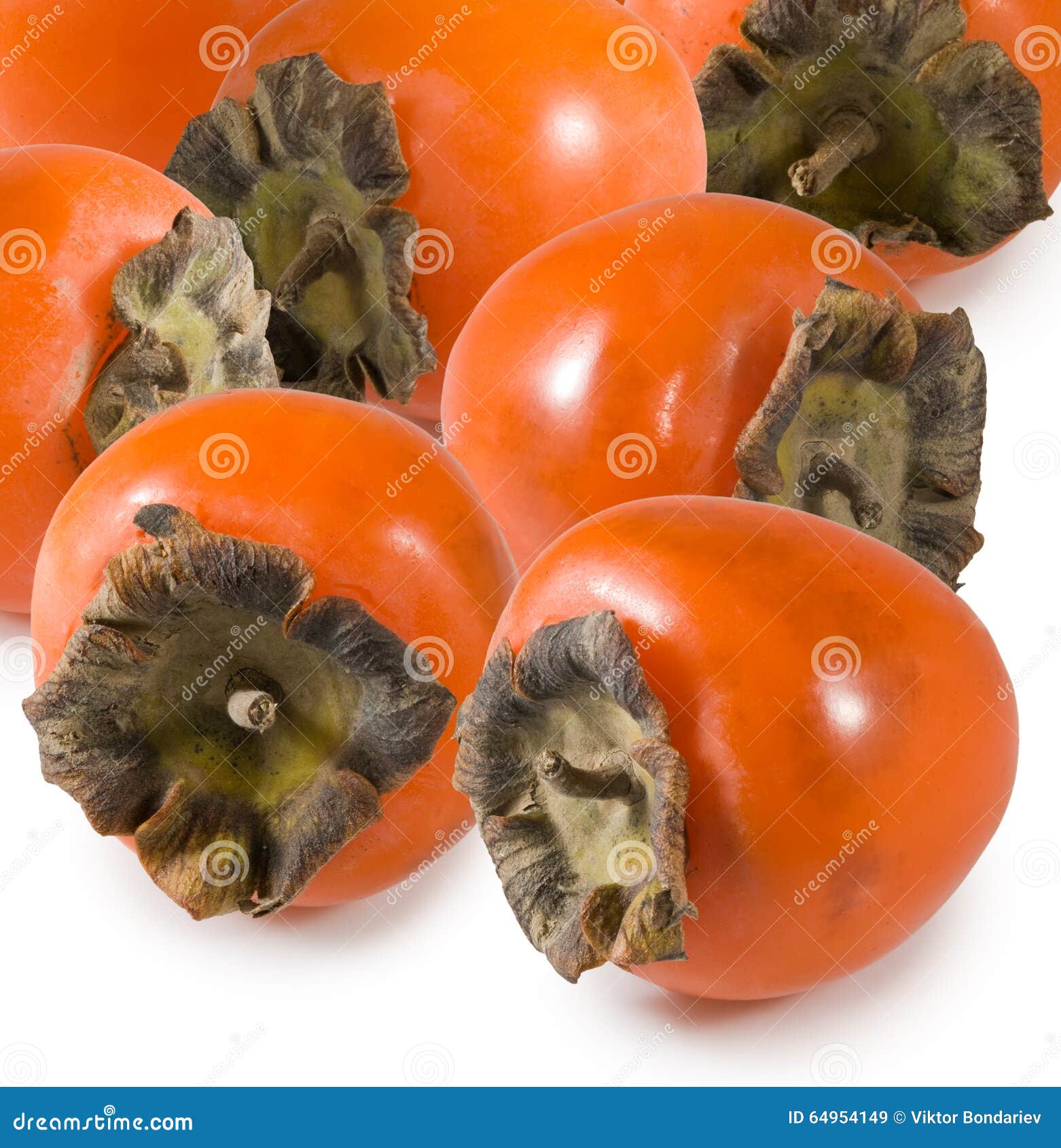 Isolated Image of a Ripe Persimmon Close-up Stock Image - Image of ...