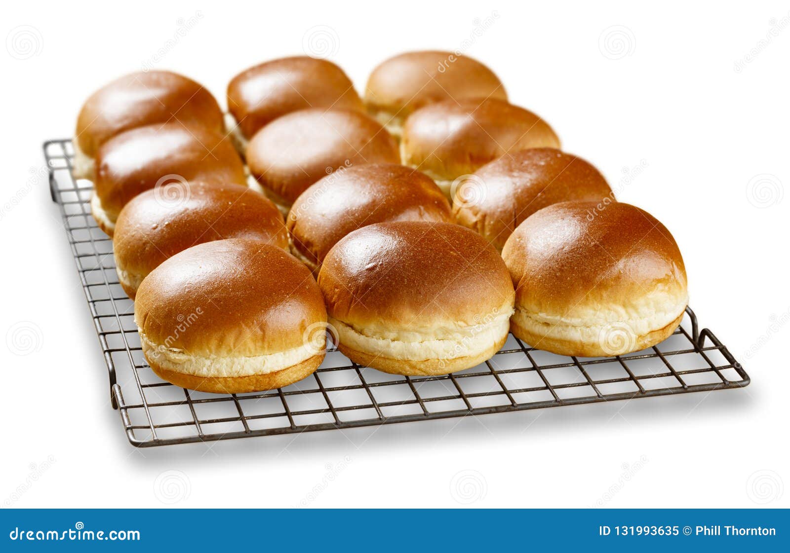 Brioch Buns Cooling on a Wire Tray Stock Image - Image of meal, flour ...