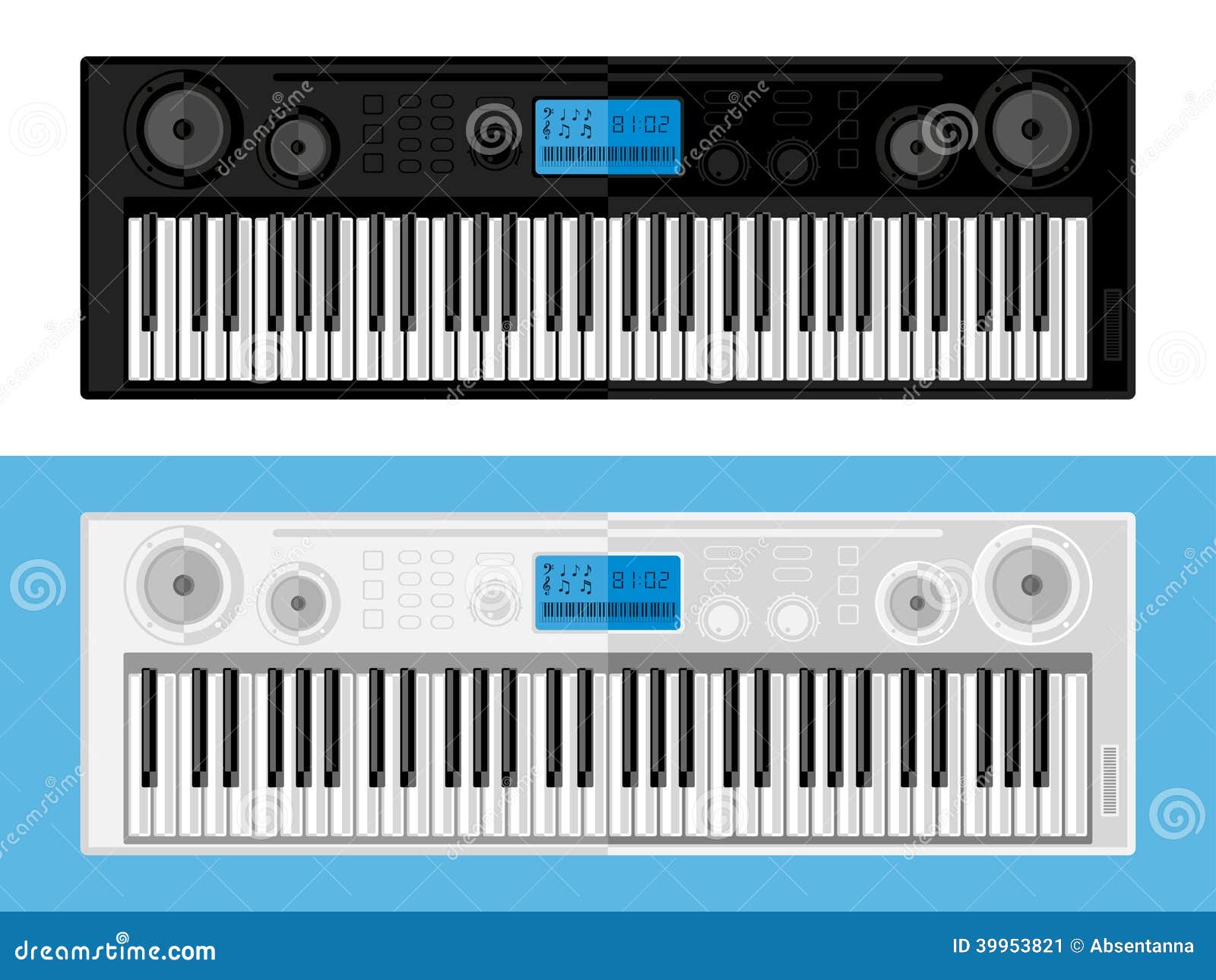 Isolated Image of Synthesizers Stock Vector - Illustration of icon ...
