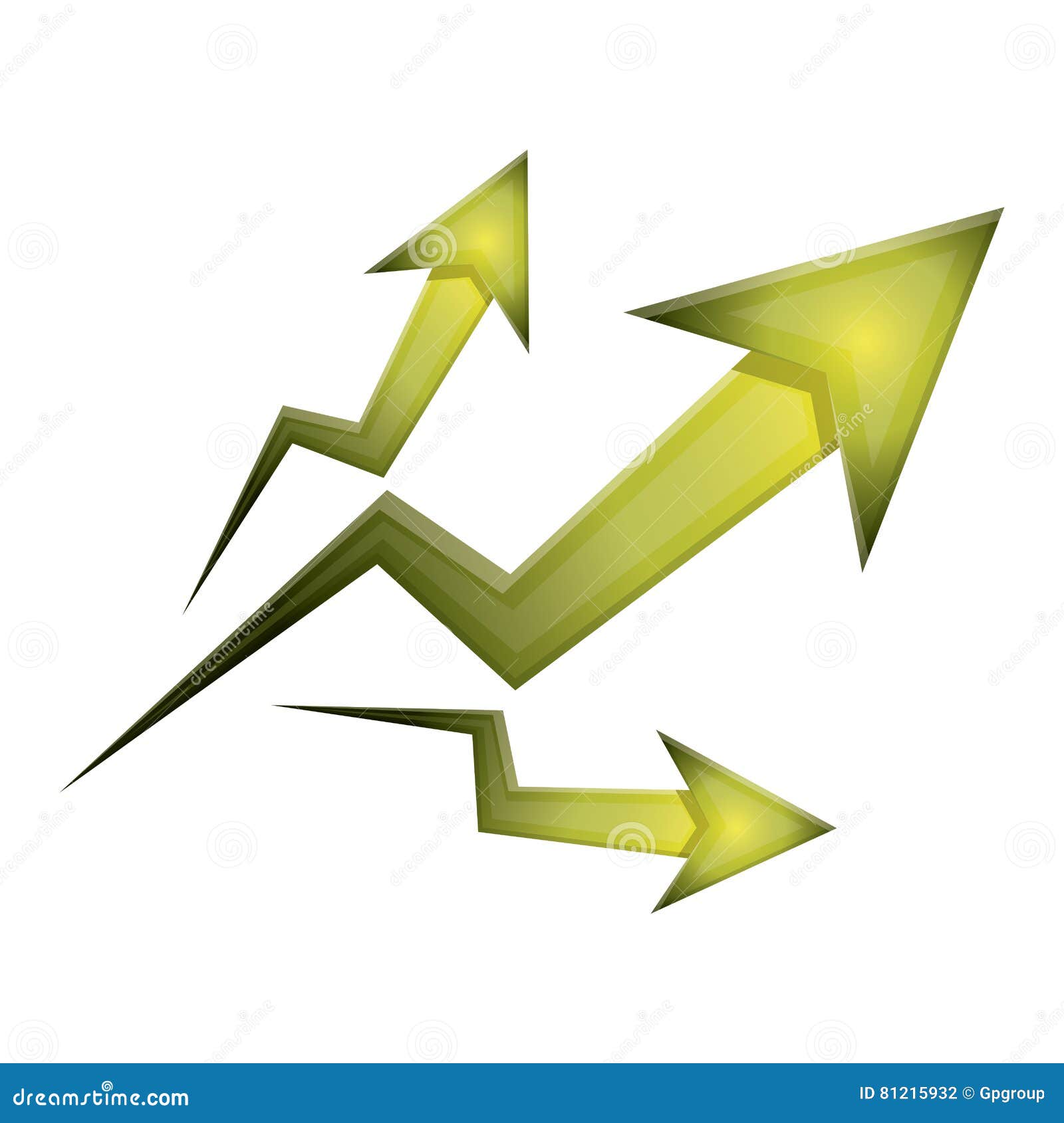 Isolated Increase Arrow Design Stock Vector - Illustration of forward ...