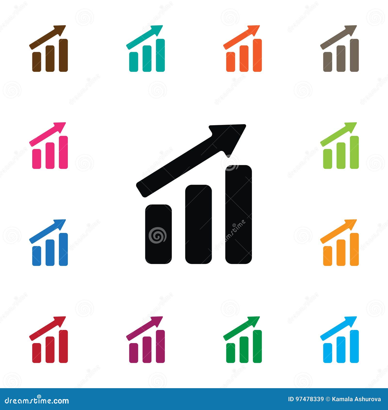 Isolated Increase Icon. Progress Vector Element Can Be Used for ...