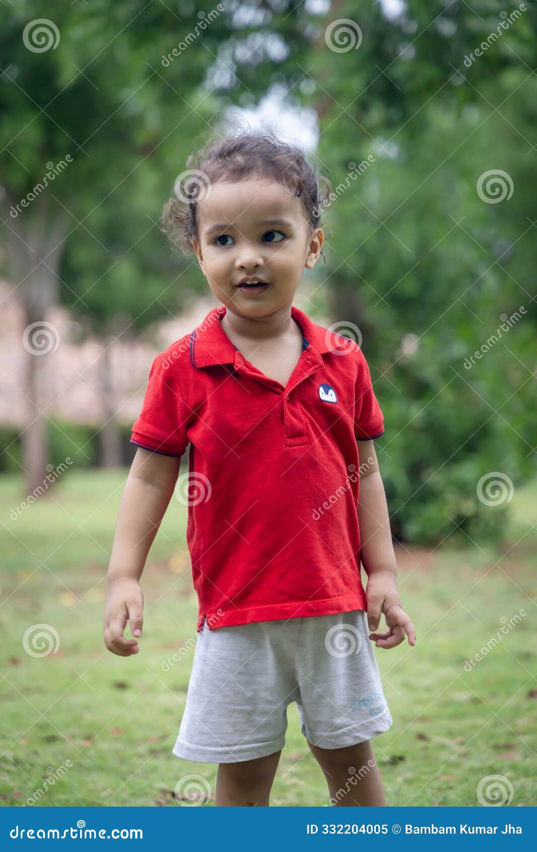 Isolated Indian Kid Walking at Outdoor Park at Evening from Flat Angle ...