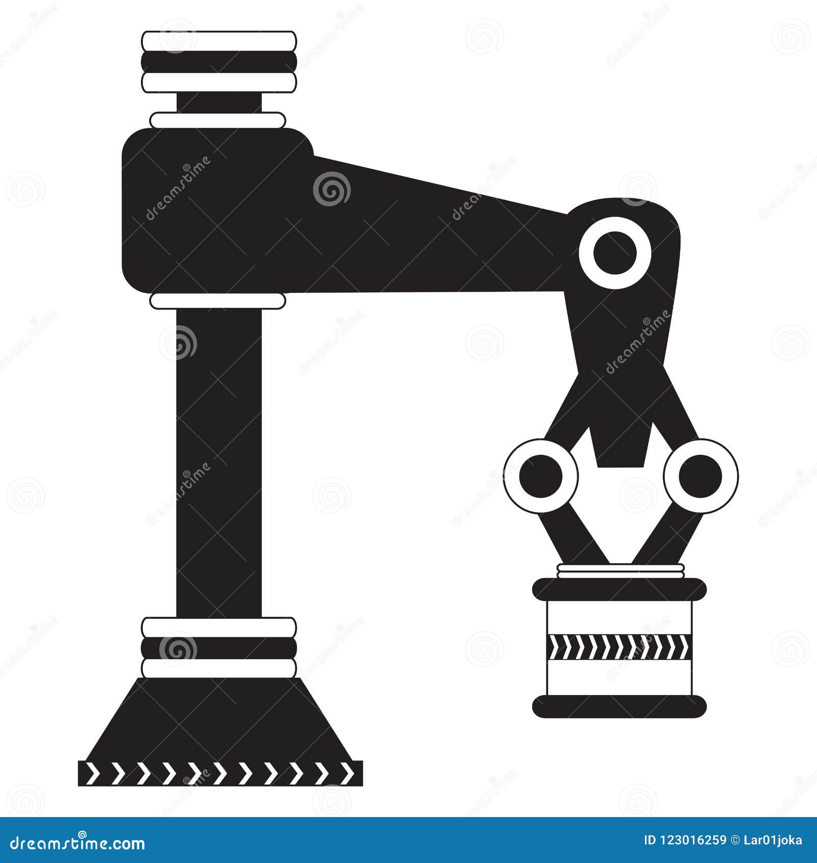 Isolated Industrial Robot Arm Icon Stock Vector - Illustration of ...