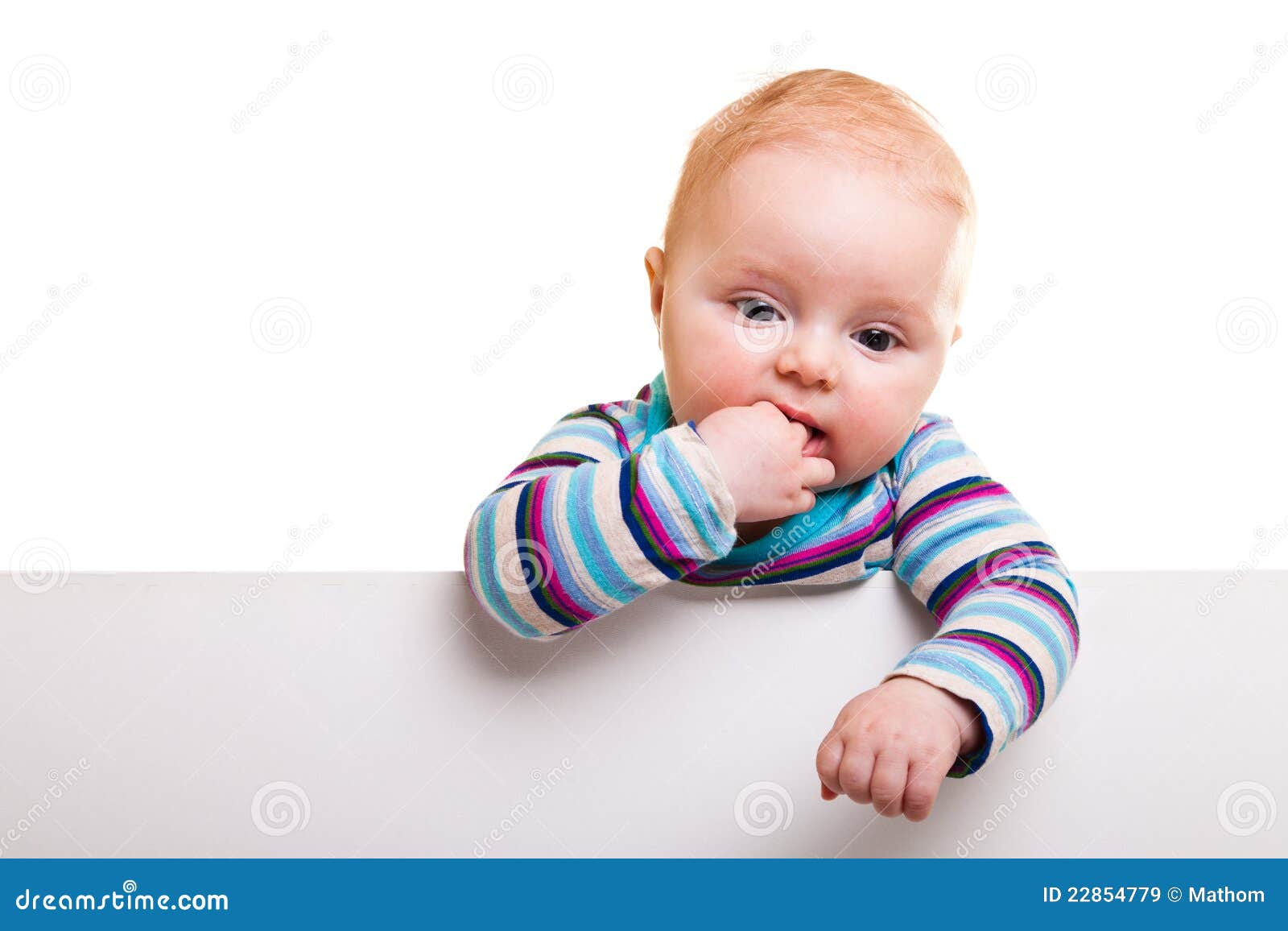 Isolated infant girl stock image. Image of childhood - 22854779