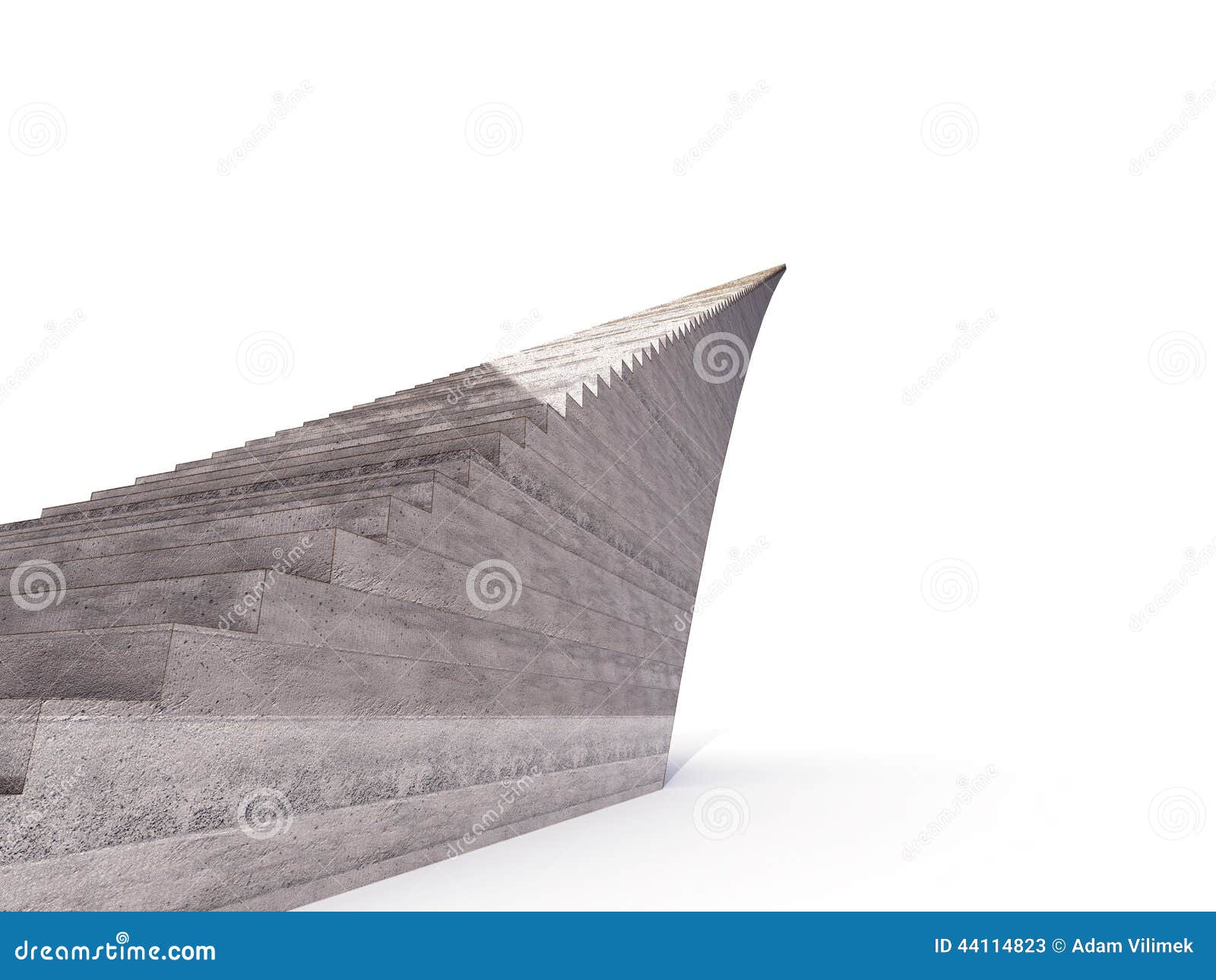 Isolated Infinity Brown Concrete Staircase Side View Stock Illustration ...
