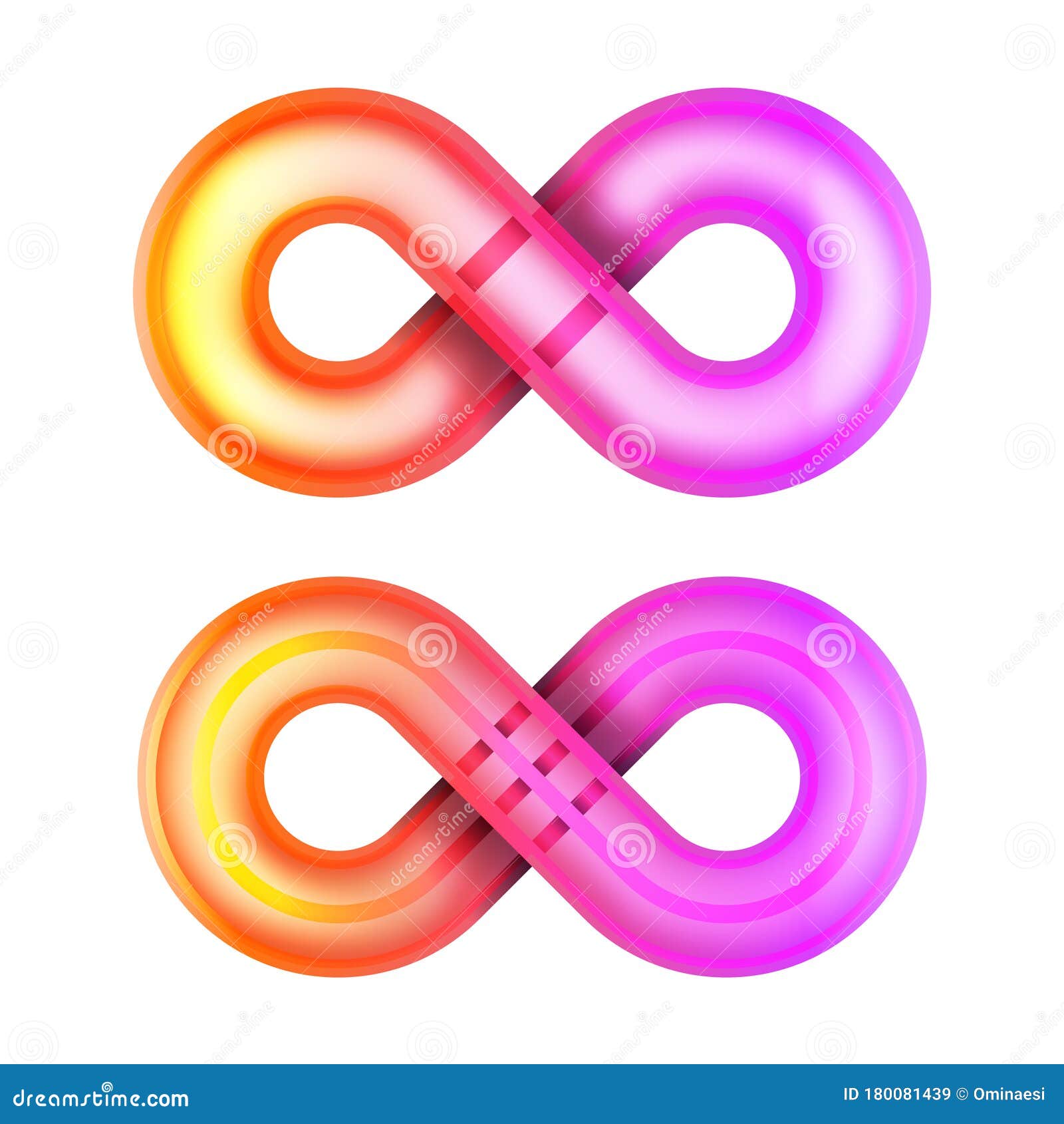 Isolated Infinity Glowing Shape Unlimited Symbol Endless Vector ...