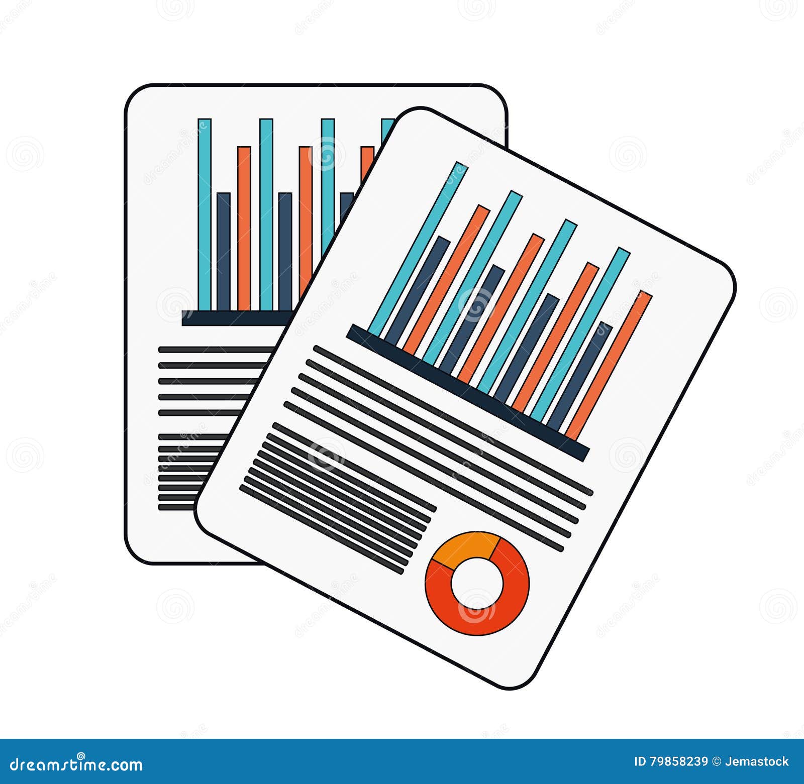 Isolated Infographic Document Design Stock Illustration - Illustration ...
