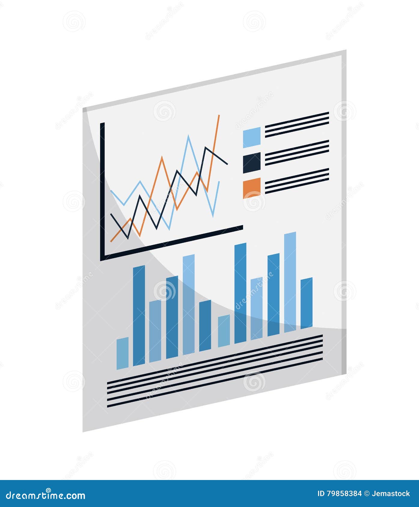 Isolated Infographic Document Design Stock Illustration - Illustration ...