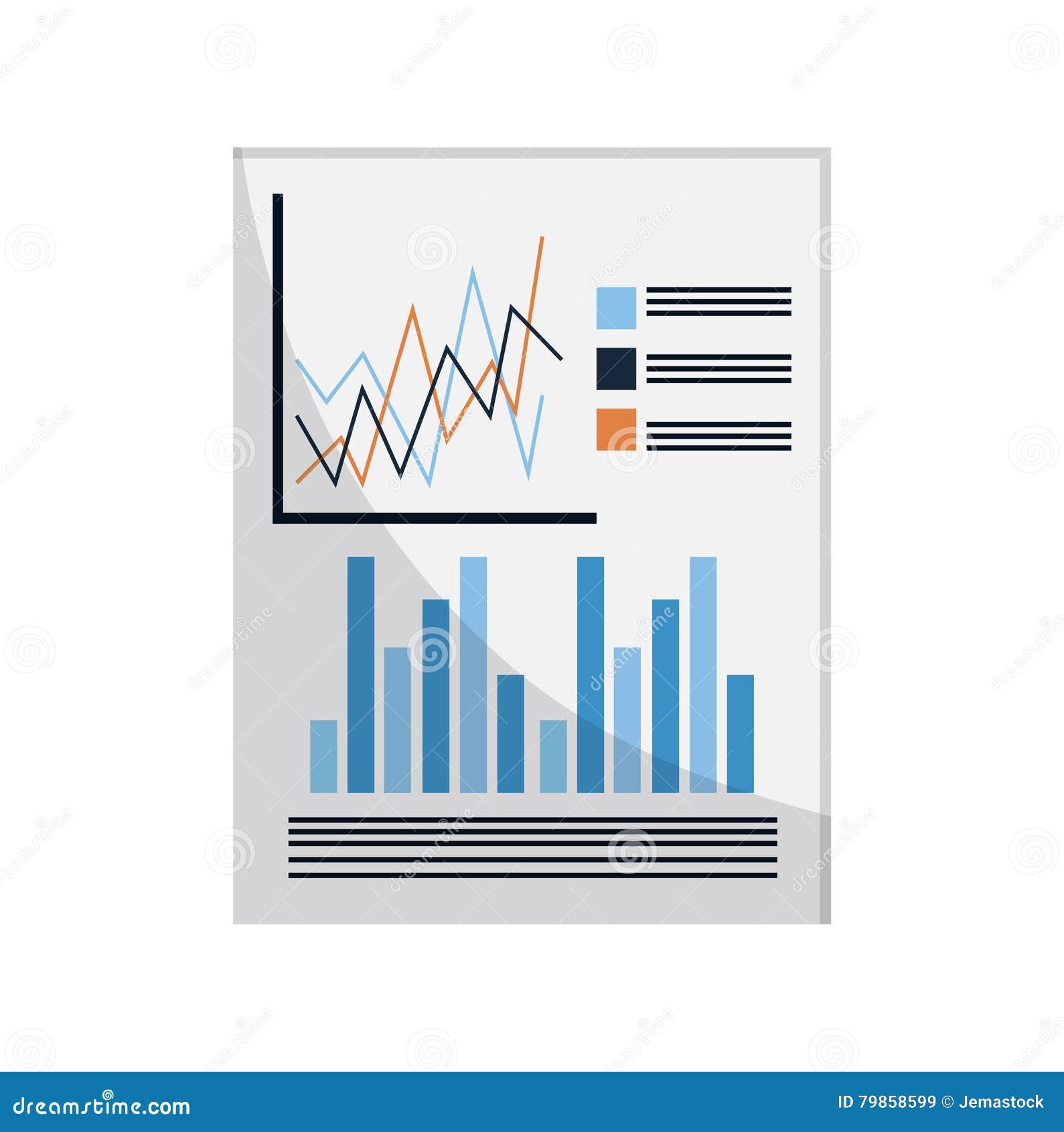 Isolated Infographic Document Design Stock Illustration - Illustration ...