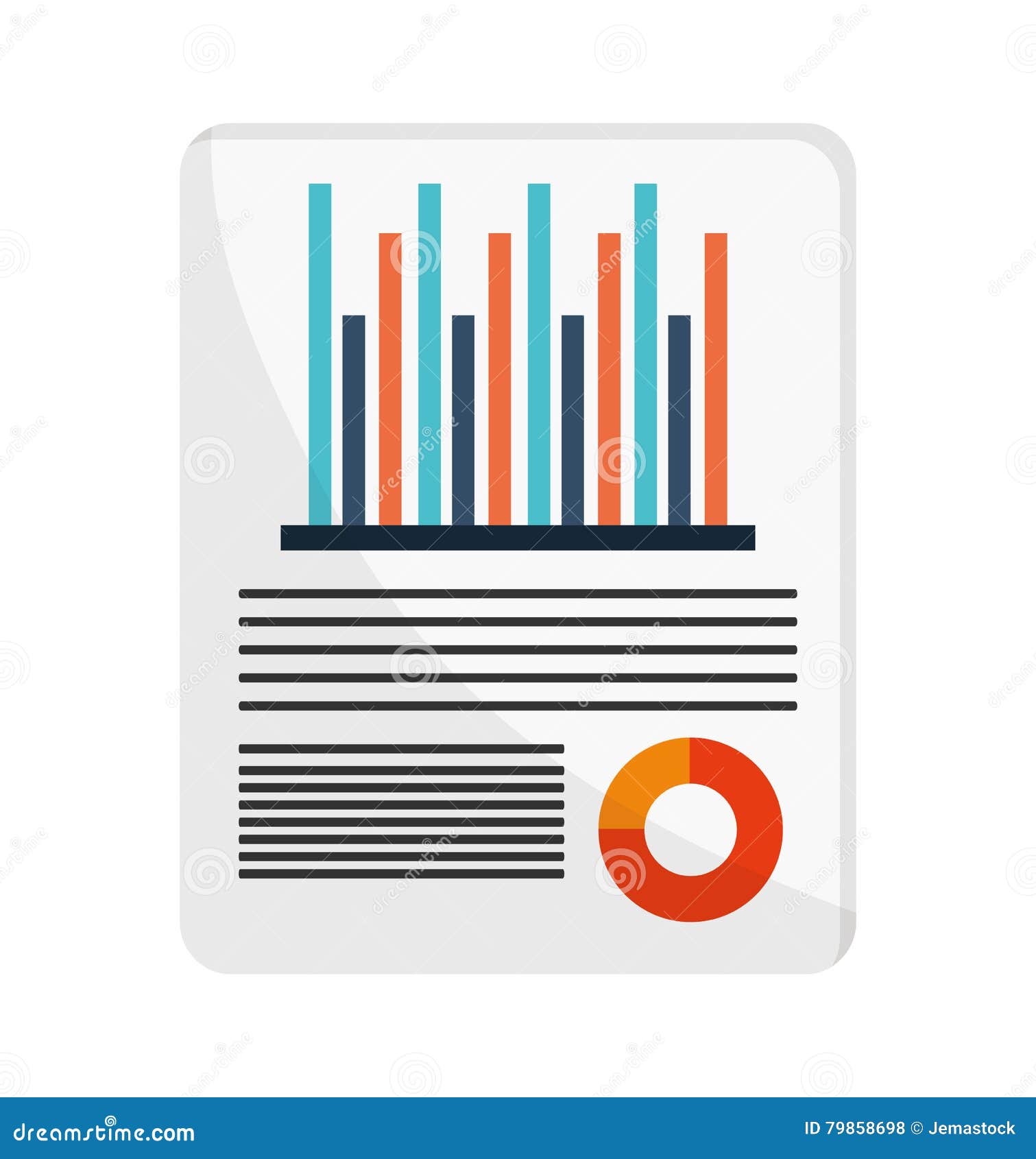 Isolated Infographic Document Design Stock Illustration - Illustration ...