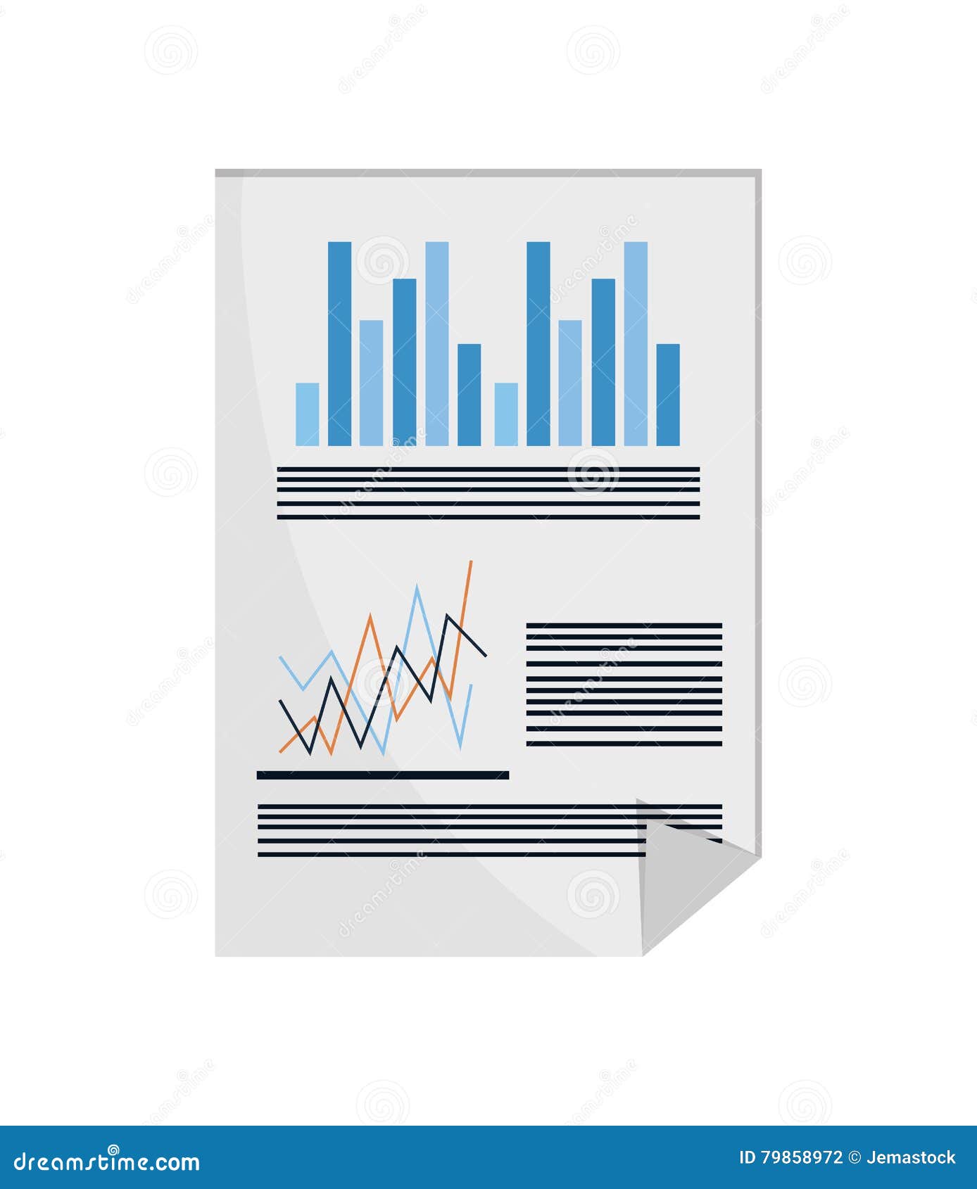 Isolated Infographic Document Design Stock Illustration - Illustration ...