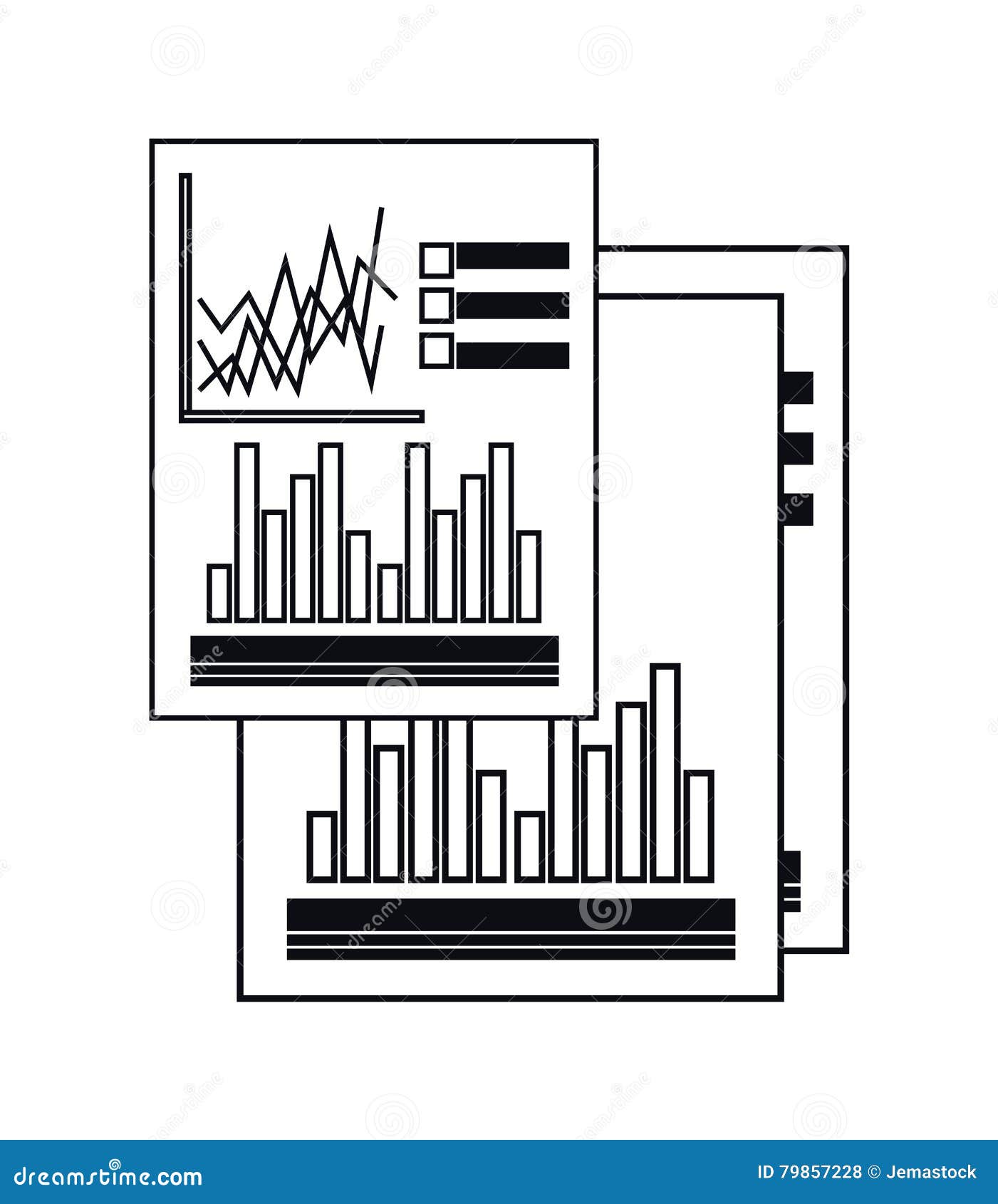 Isolated Infographic Document Design Stock Illustration - Illustration ...
