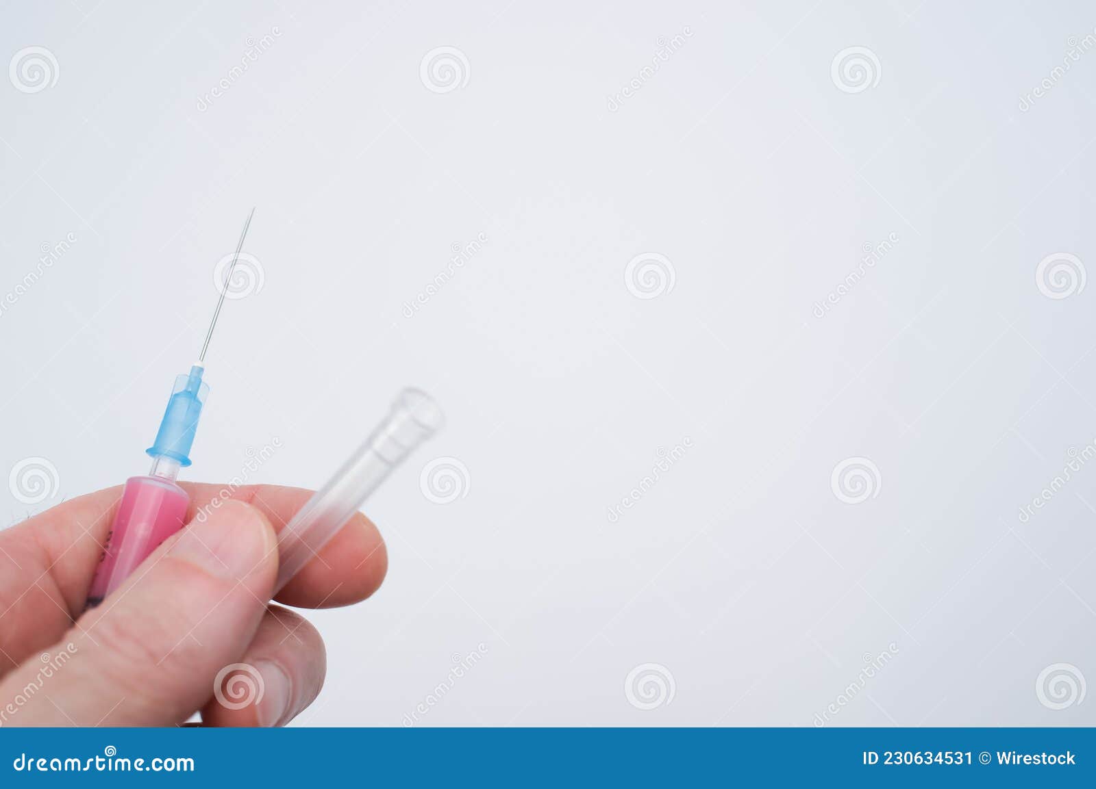 Isolated Sterilized Injection Syringe on a White Background Stock Image ...