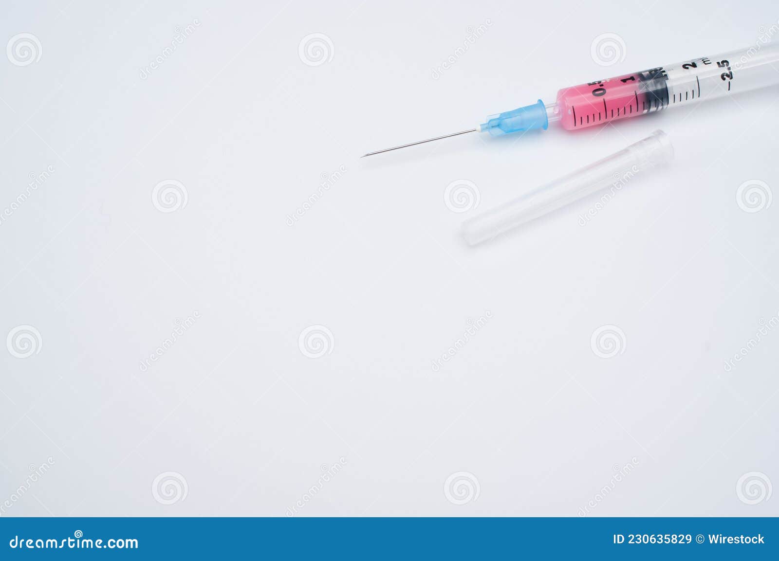 Isolated Sterilized Injection Syringe on a White Background Stock Image ...