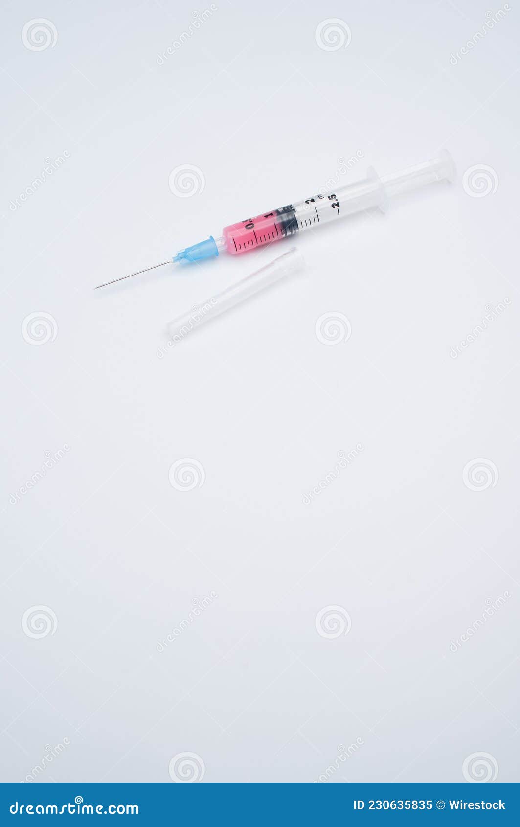 Isolated Sterilized Injection Syringe on a White Background Stock Image ...