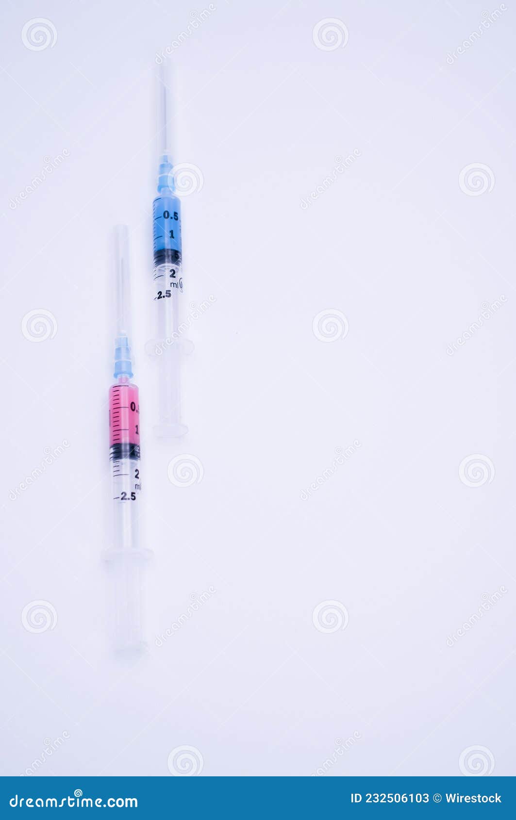 Isolated Sterilized Injection Syringe on a White Background Stock Image ...