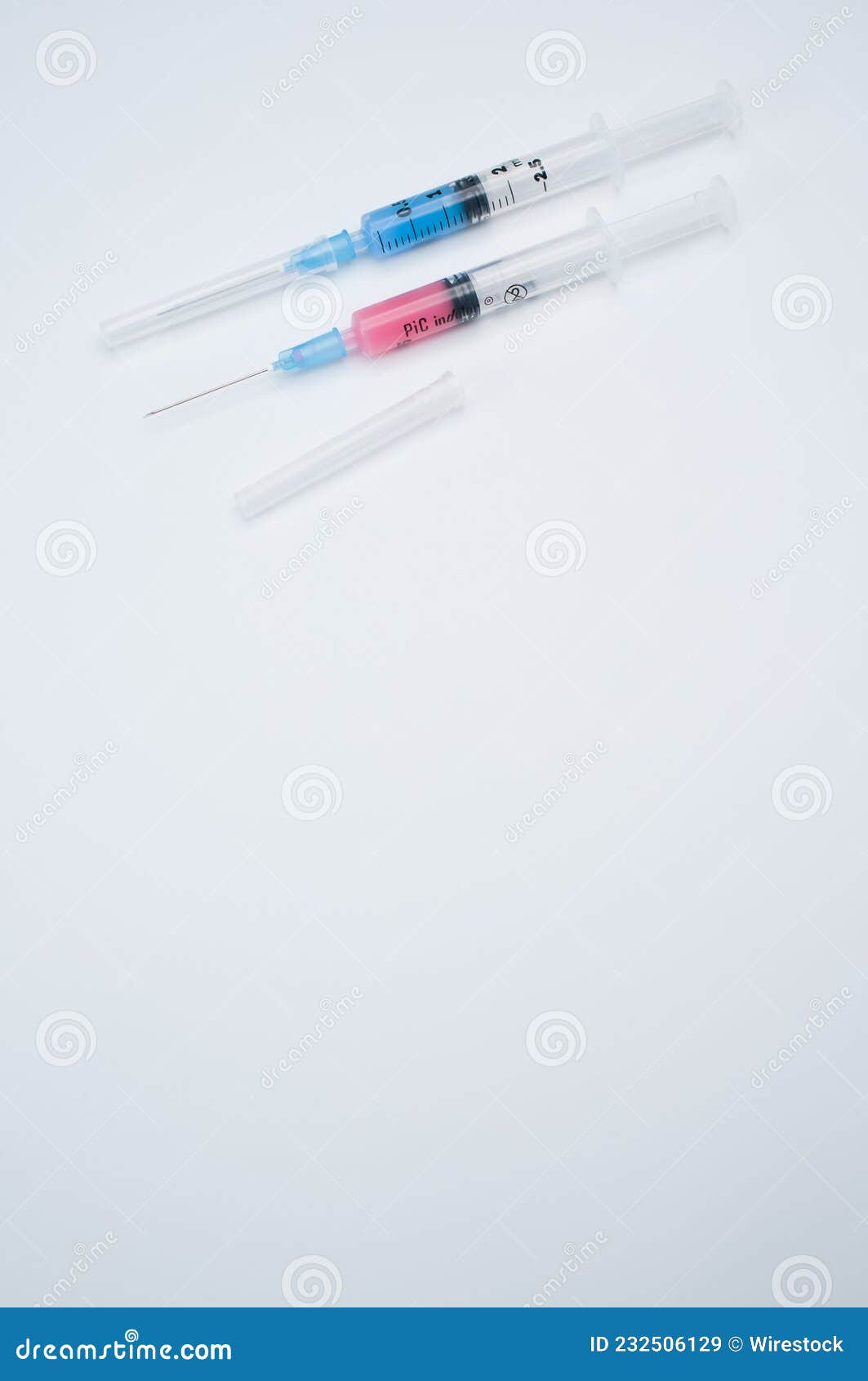 Isolated Sterilized Injection Syringe on a White Background Stock Image ...