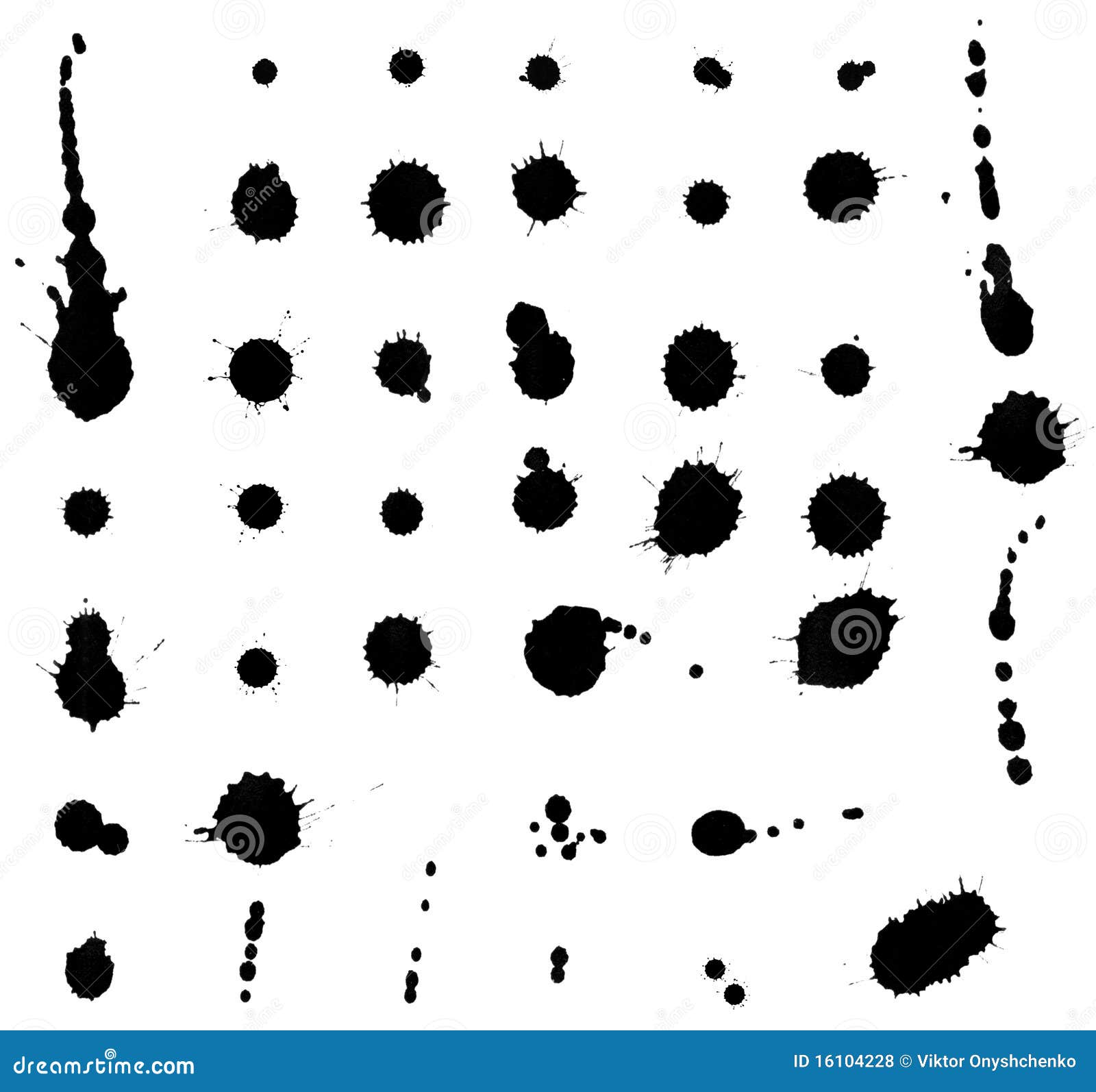 Isolated ink blots stock illustration. Illustration of stain - 16104228