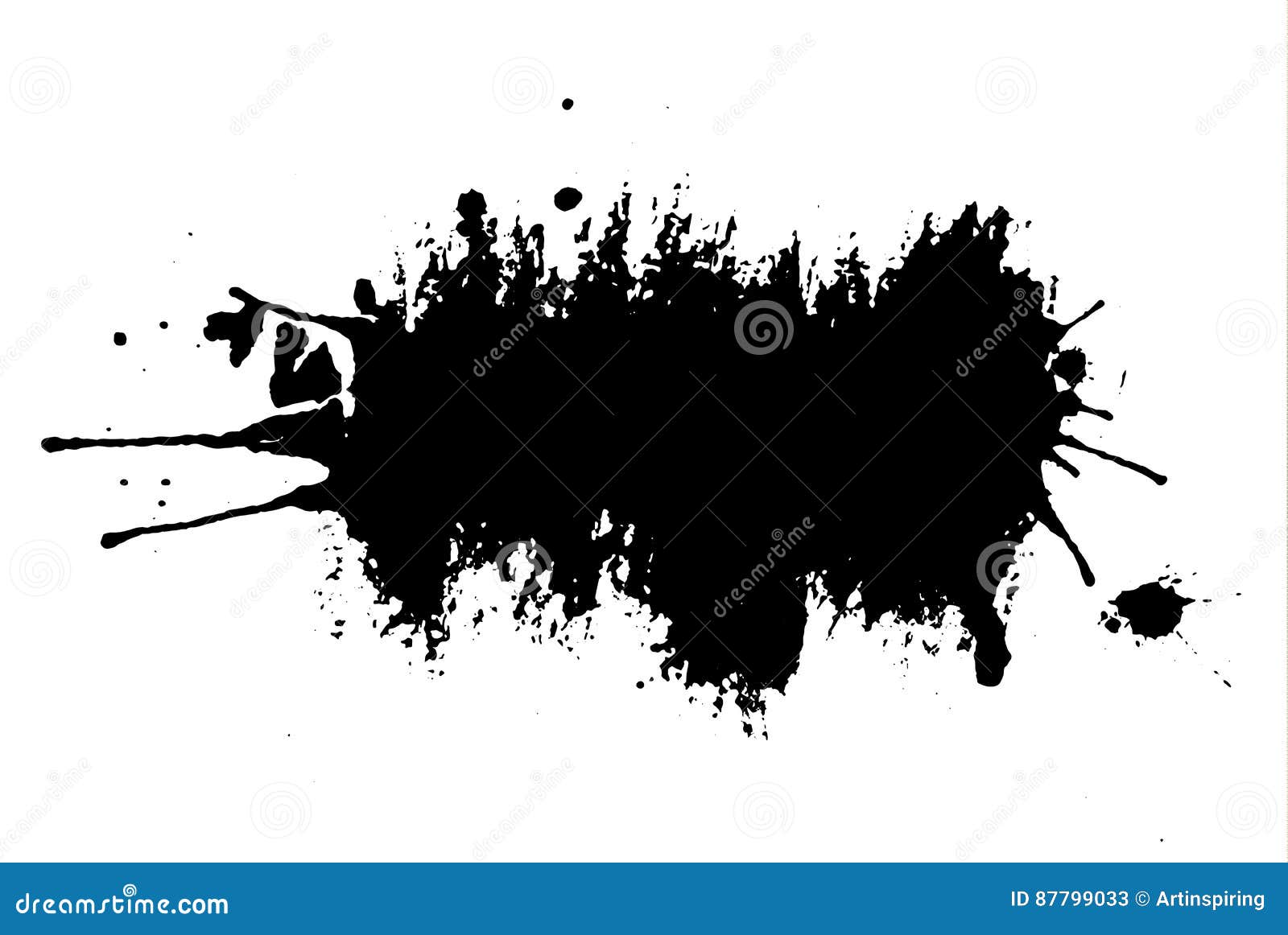 Isolated ink spot. stock vector. Illustration of liquid - 87799033