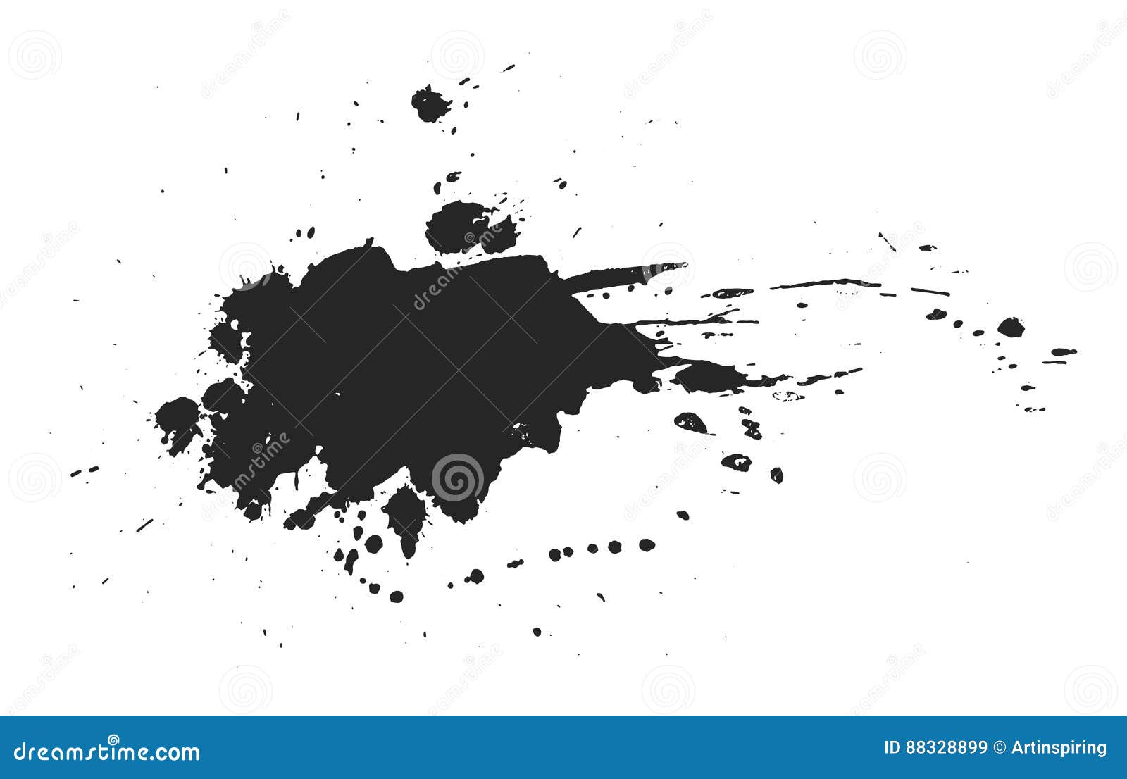 Isolated ink spot. stock vector. Illustration of artistic - 88328899