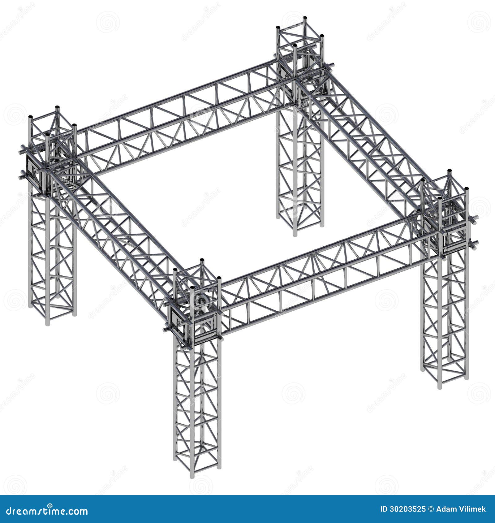 Isolated Iron Building Construction Frame Isometric View Stock ...